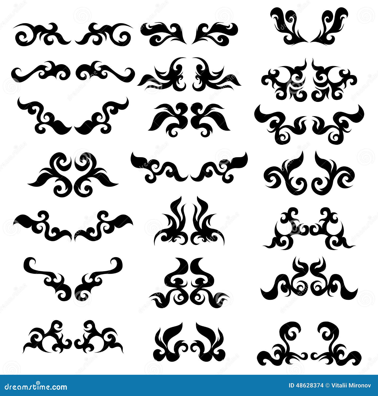 Sistema del tatuaje ilustración del vector. Ilustración de modelo ...