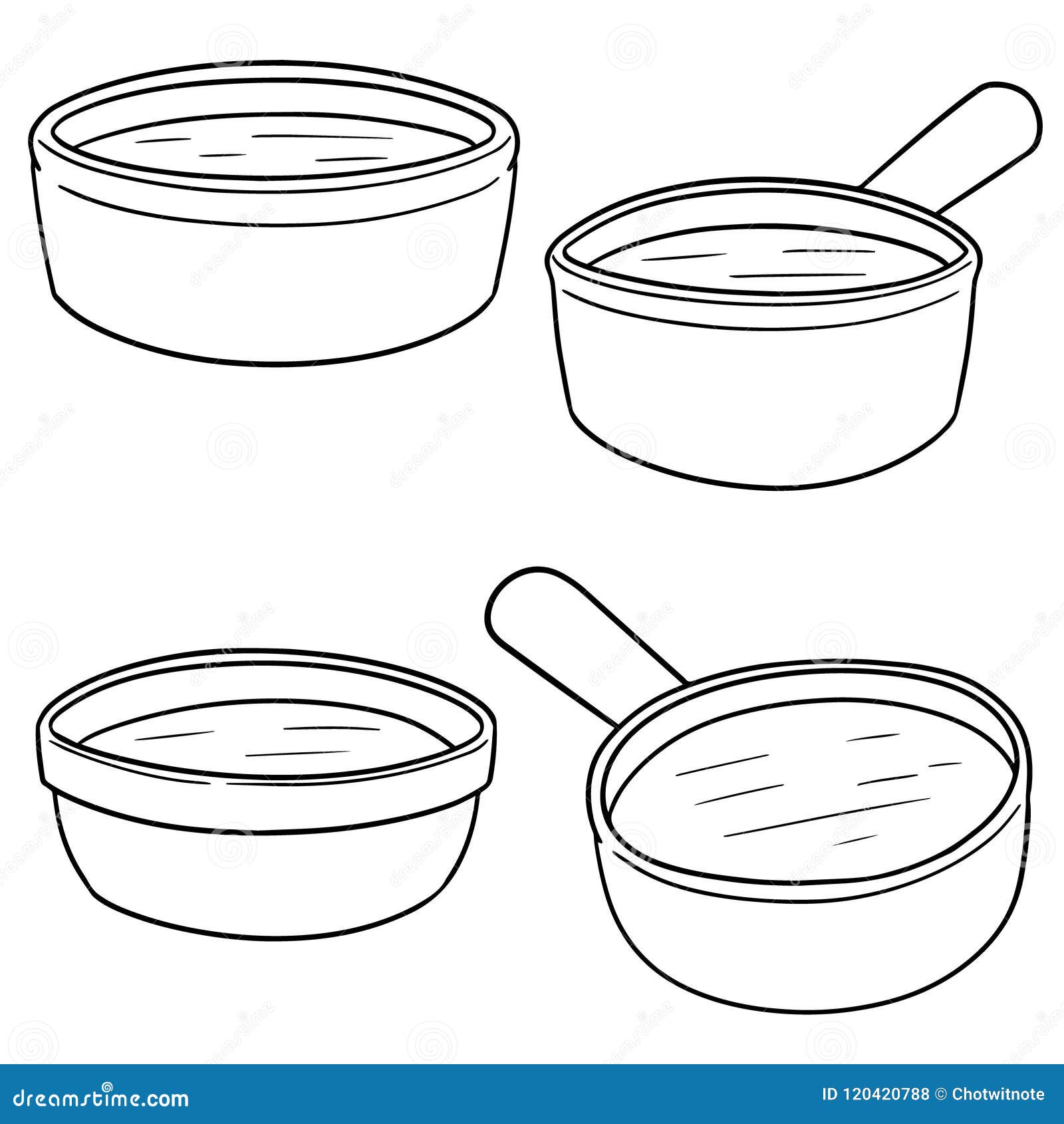 Sistema Del Vector Del Cazo Del Agua Ilustración del Vector ...
