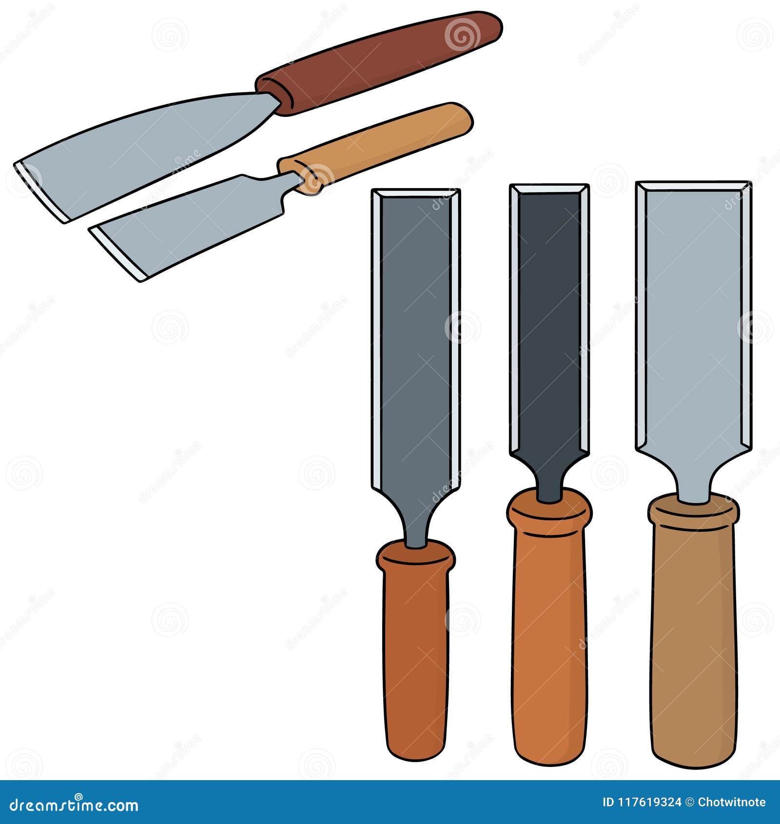 Sistema Del Vector Del Cincel Ilustración del Vector - Ilustración de ...