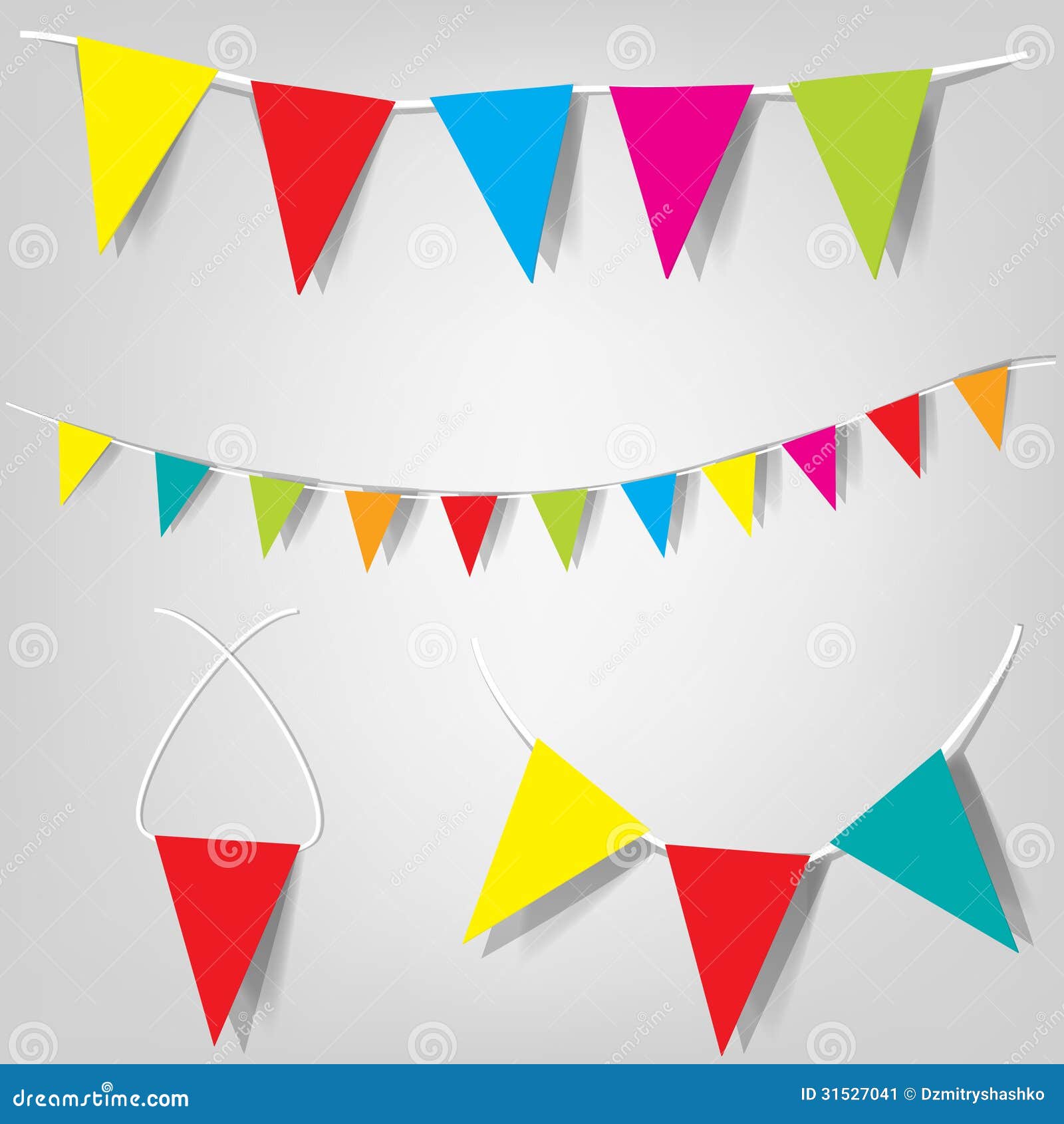 Sistema Del Vector De Banderas Ilustración del Vector - Ilustración de ...