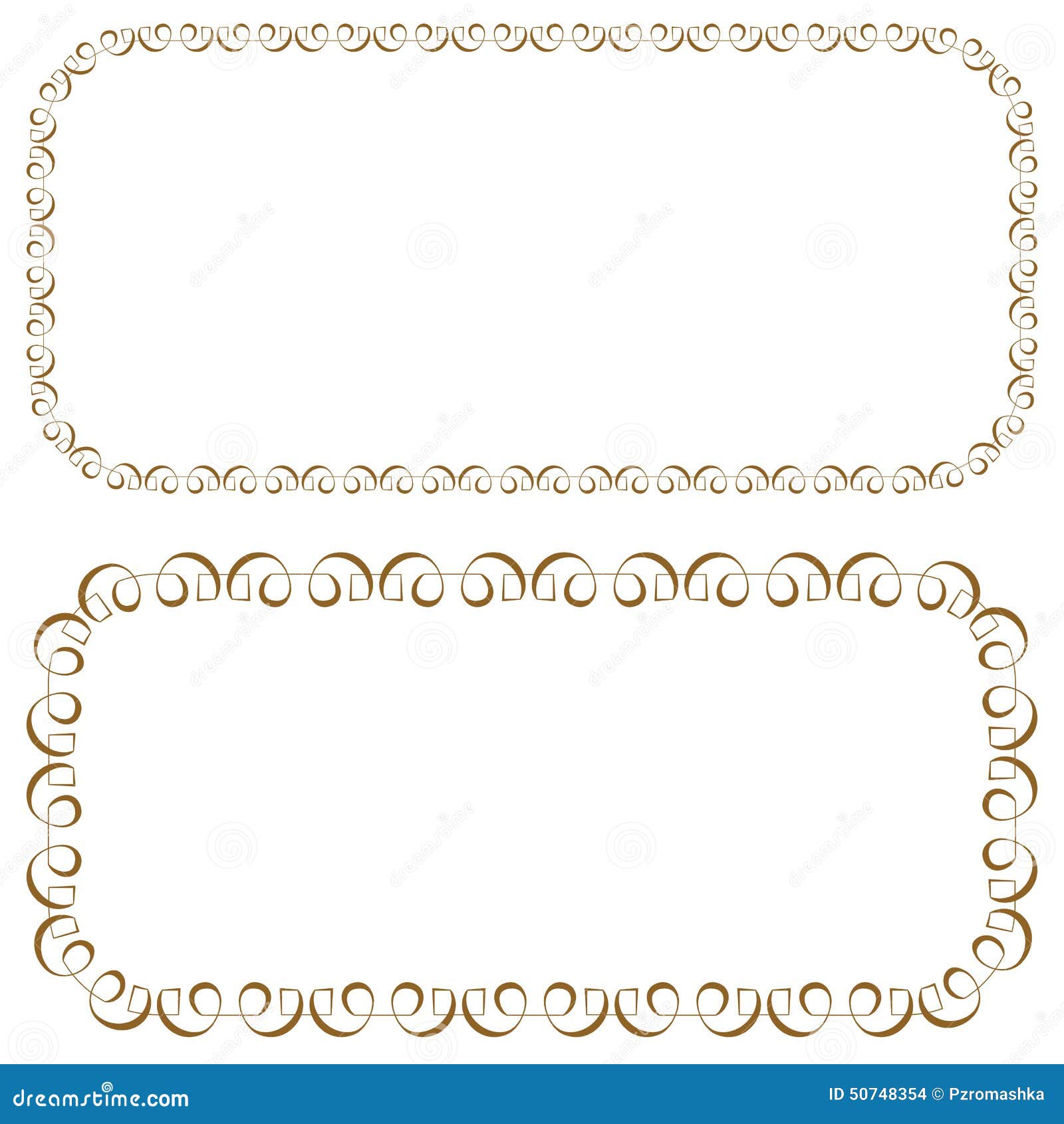 Sistema Del Vector De Bastidores Hermosos Rectangulares Ilustración del ...