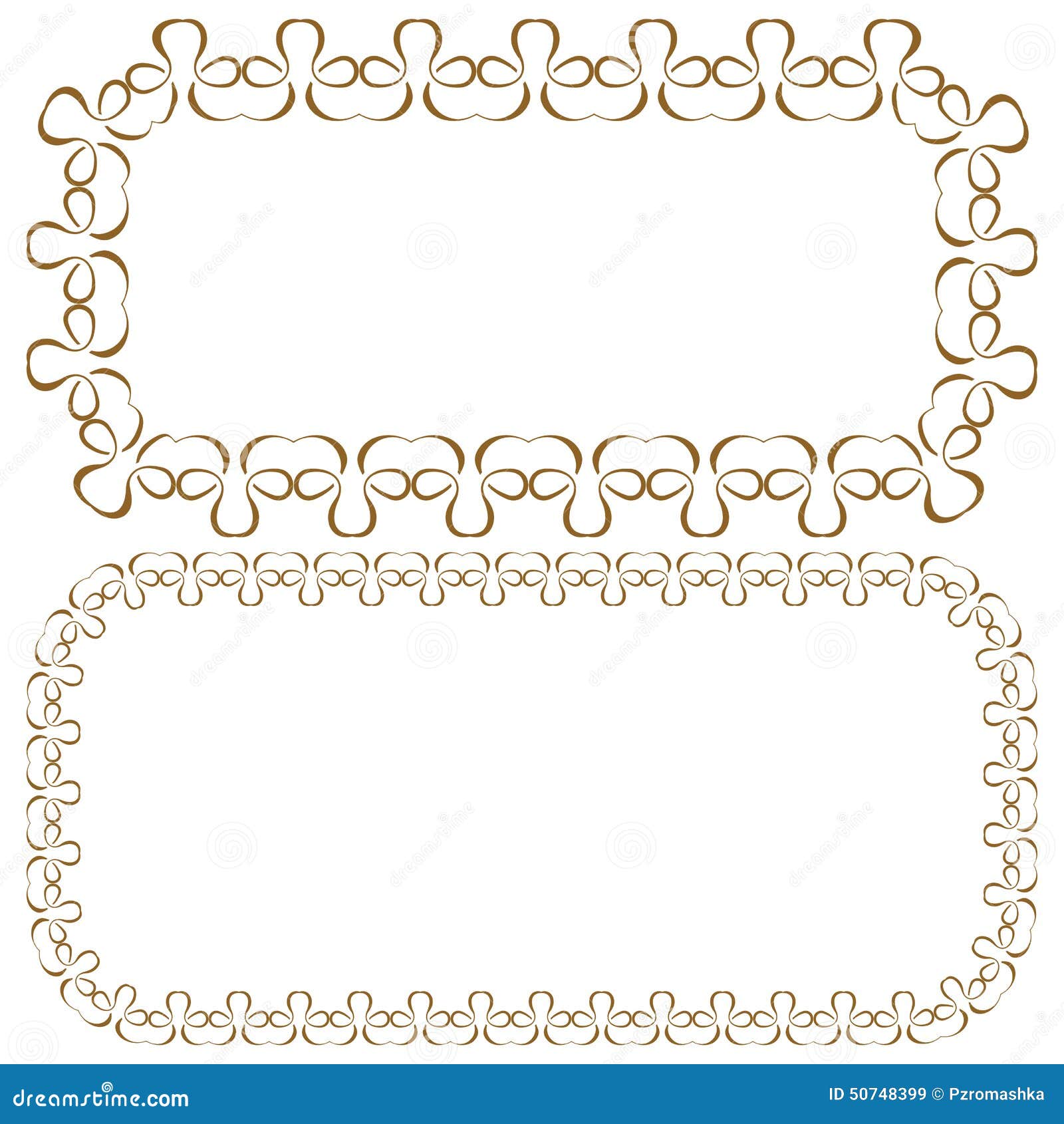 Sistema Del Vector De Bastidores Hermosos Rectangulares Ilustración del ...