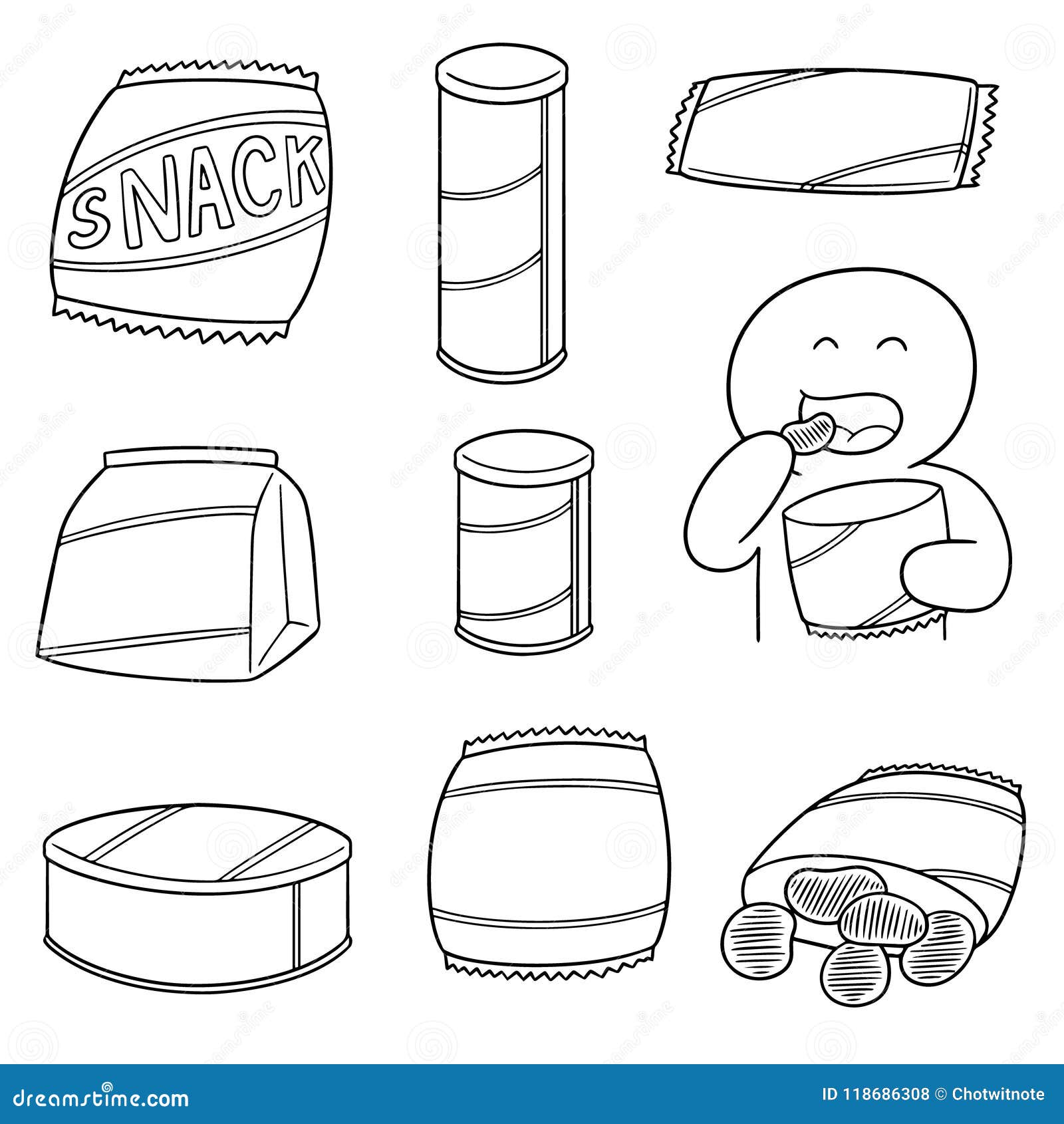 Sistema Del Vector De Bocado Ilustración del Vector - Ilustración de ...