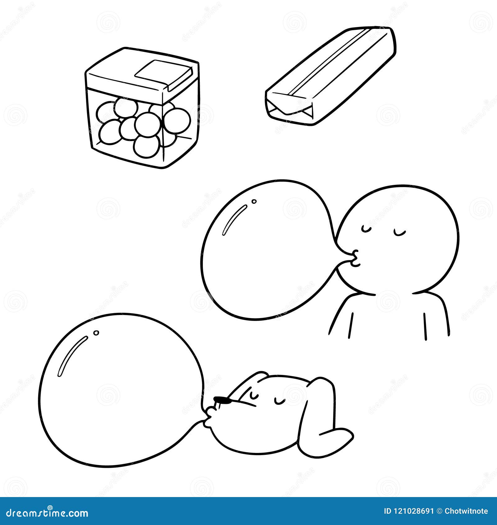 Sistema Del Vector De Chicle Ilustración del Vector - Ilustración de ...