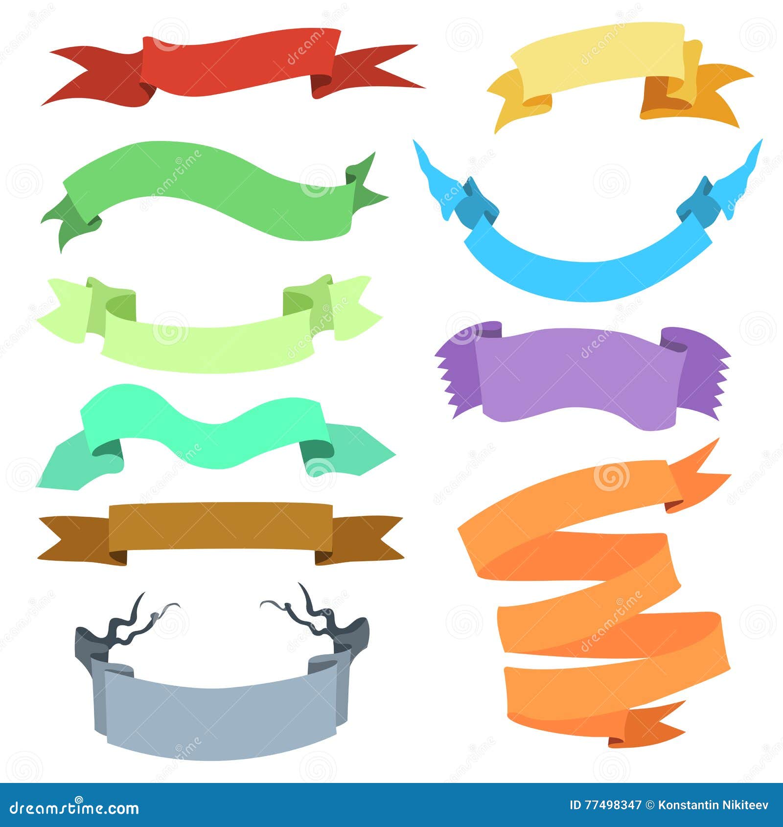 Sistema Del Vector De Diversas Cintas Para Su Texto Ilustración del ...