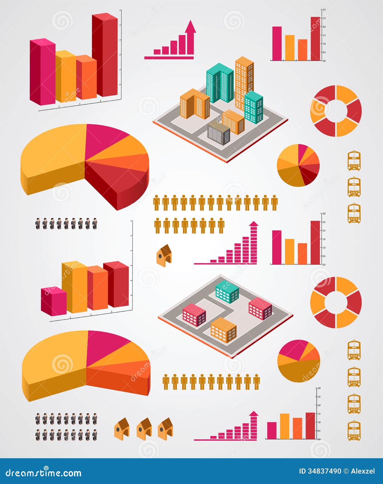 Sistema Del Vector De Elementos Del Infographics Ilustración del Vector ...