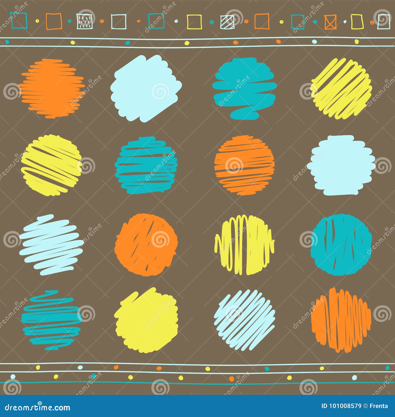 Sistema Del Vector De Elementos Del Garabato Ilustración del Vector ...