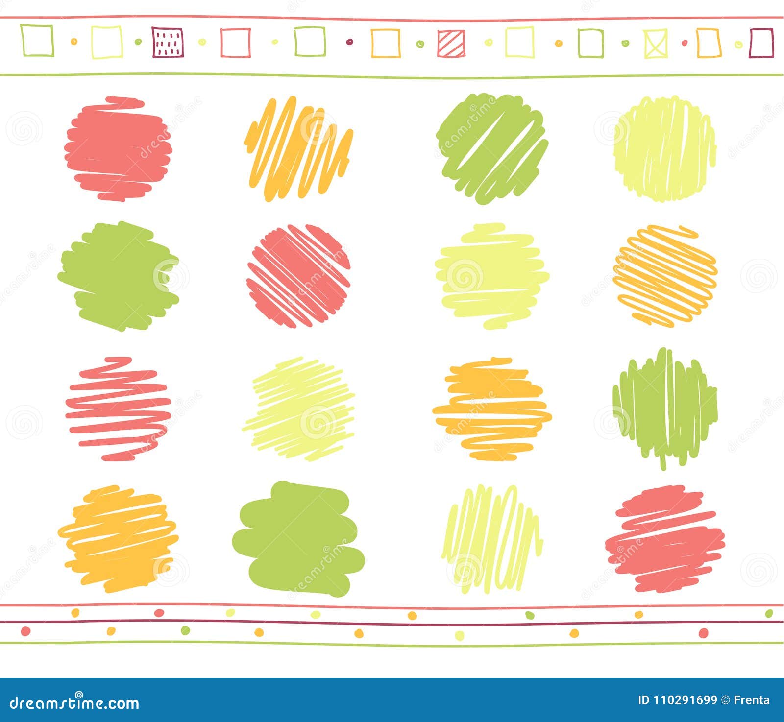 Sistema Del Vector De Elementos Del Garabato Ilustración del Vector ...