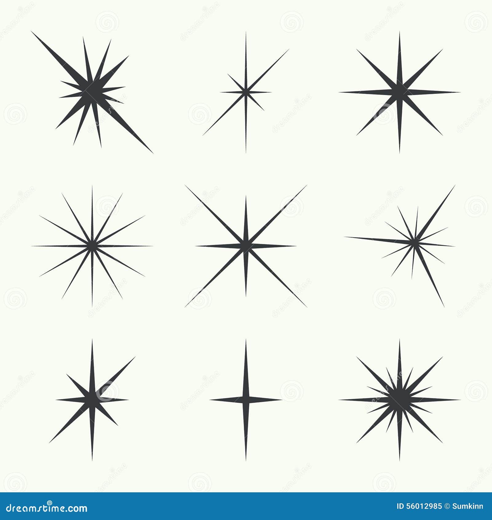 Sistema Del Vector De Estrellas Ilustración del Vector - Ilustración de ...