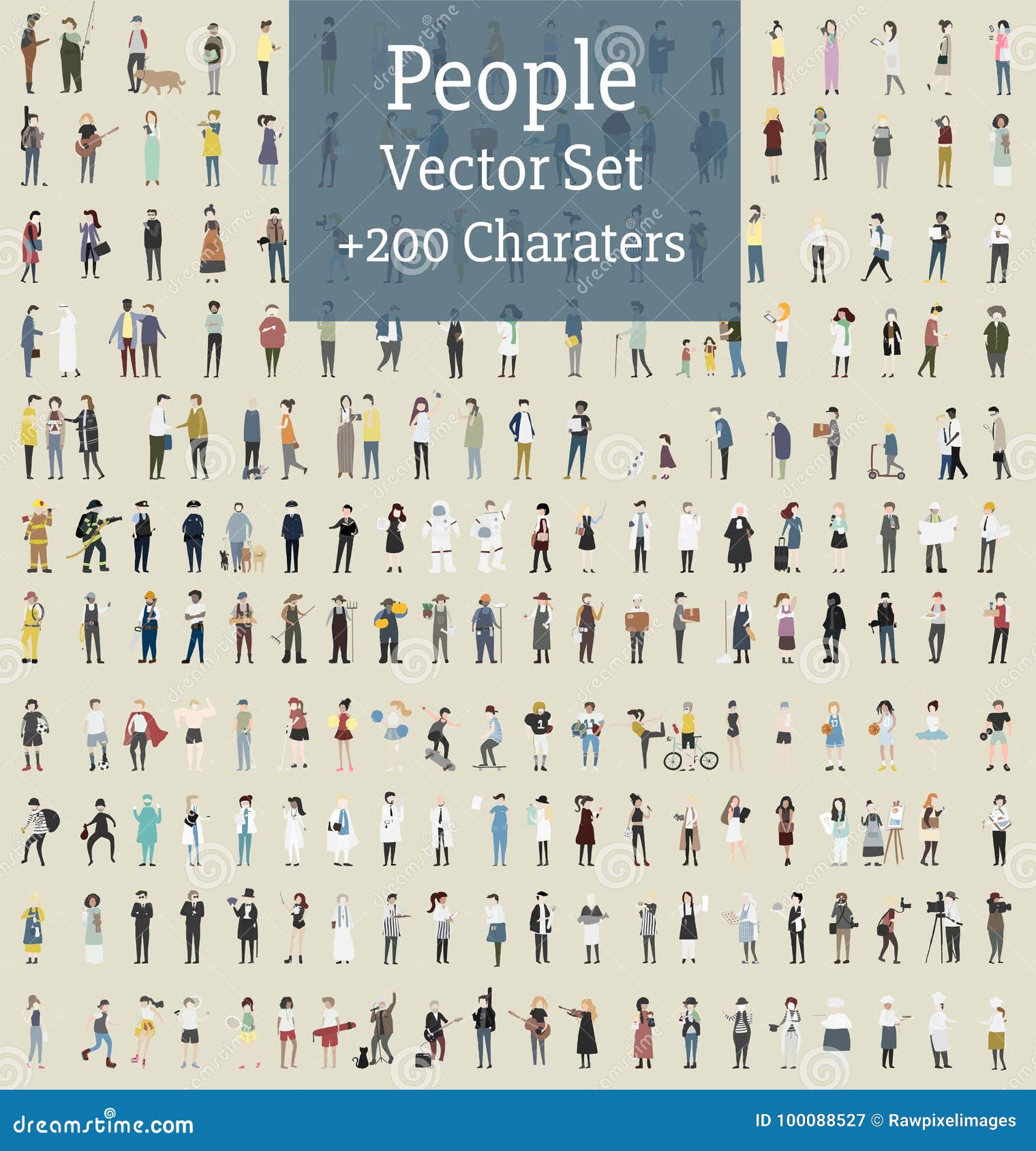 Sistema Del Vector De Gente Ilustrada Ilustración del Vector ...