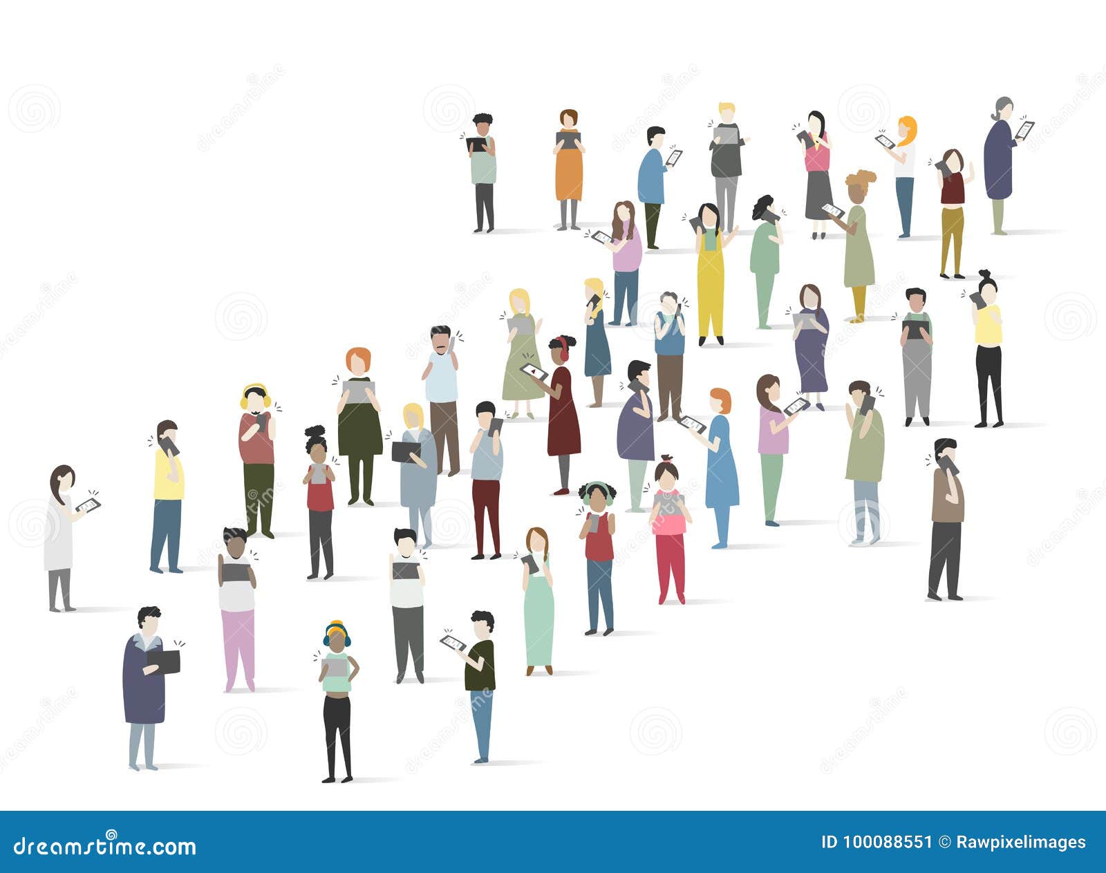 Sistema Del Vector De Gente Ilustrada Ilustración del Vector ...