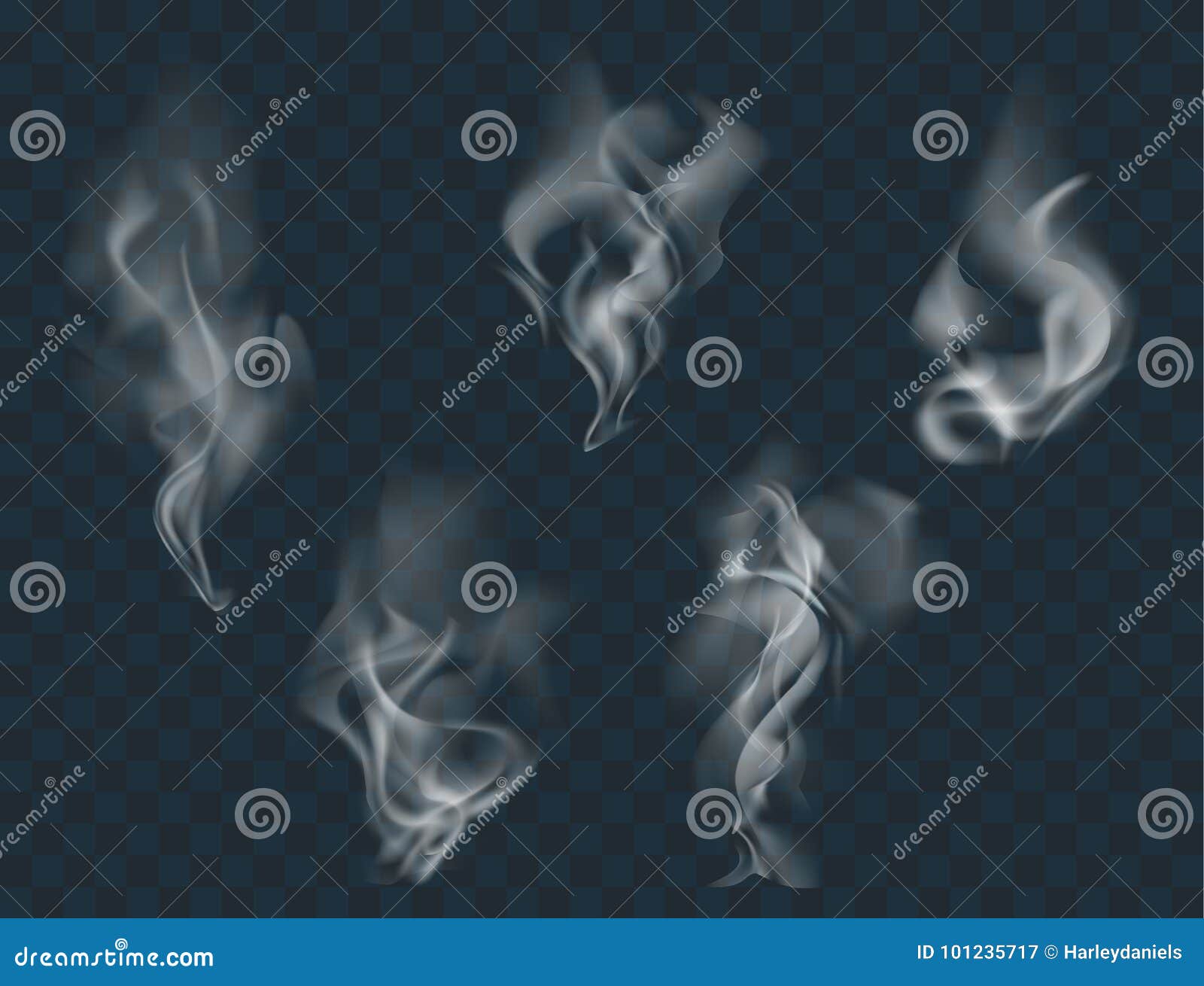 Sistema del vector de humo stock de ilustración. Ilustración de esmog ...