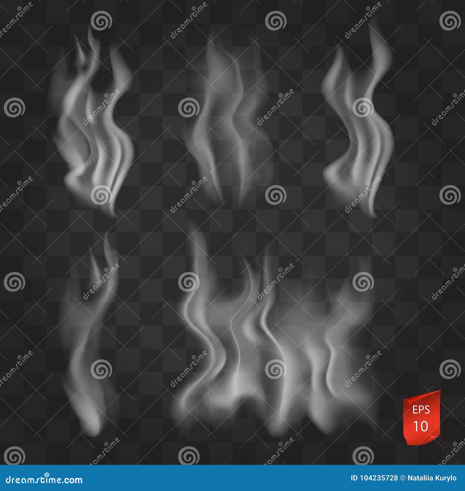 Sistema del vector de humo ilustración del vector. Ilustración de liso ...