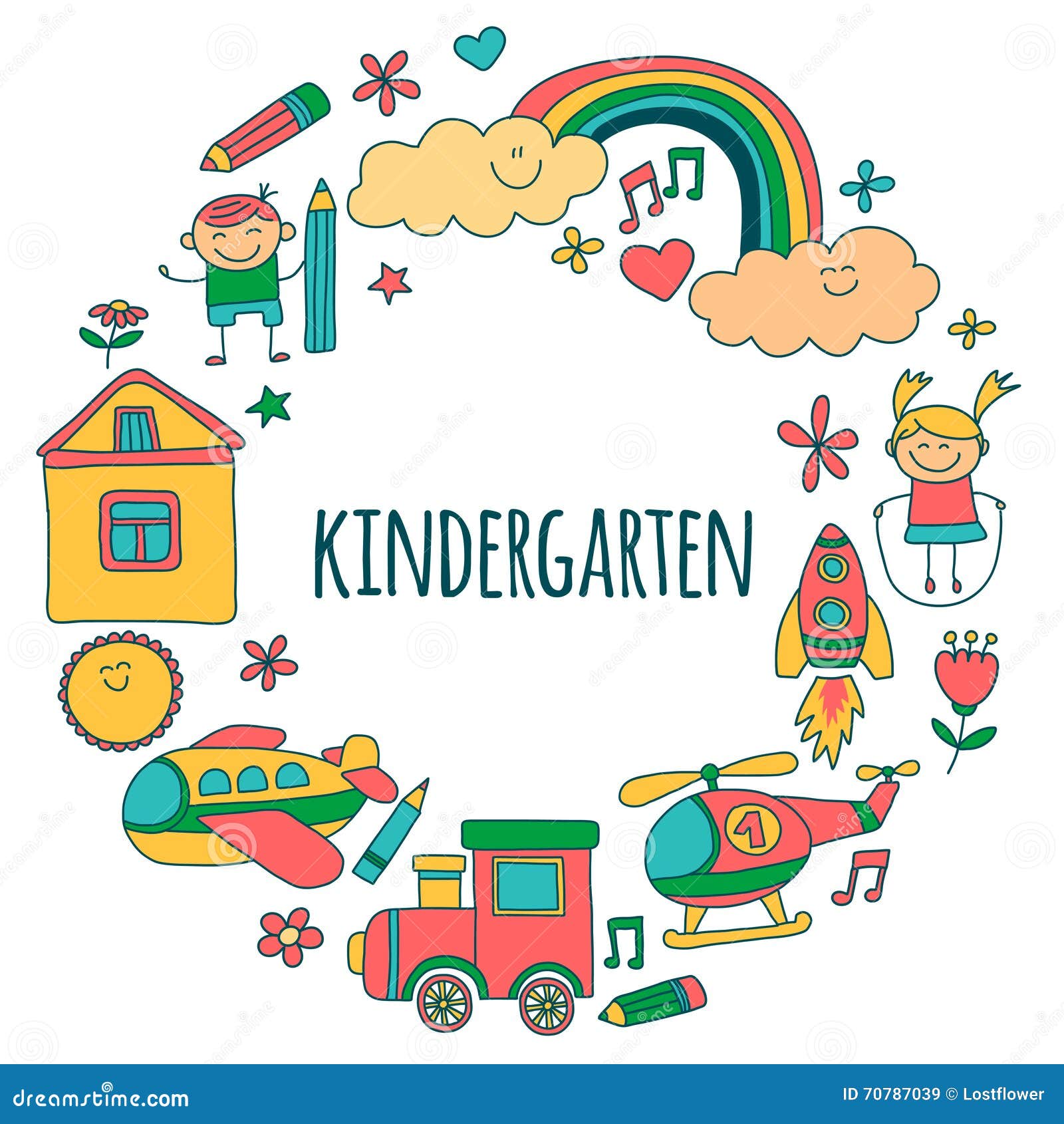 Sistema Del Vector De Imágenes De La Guardería Ilustración del Vector ...