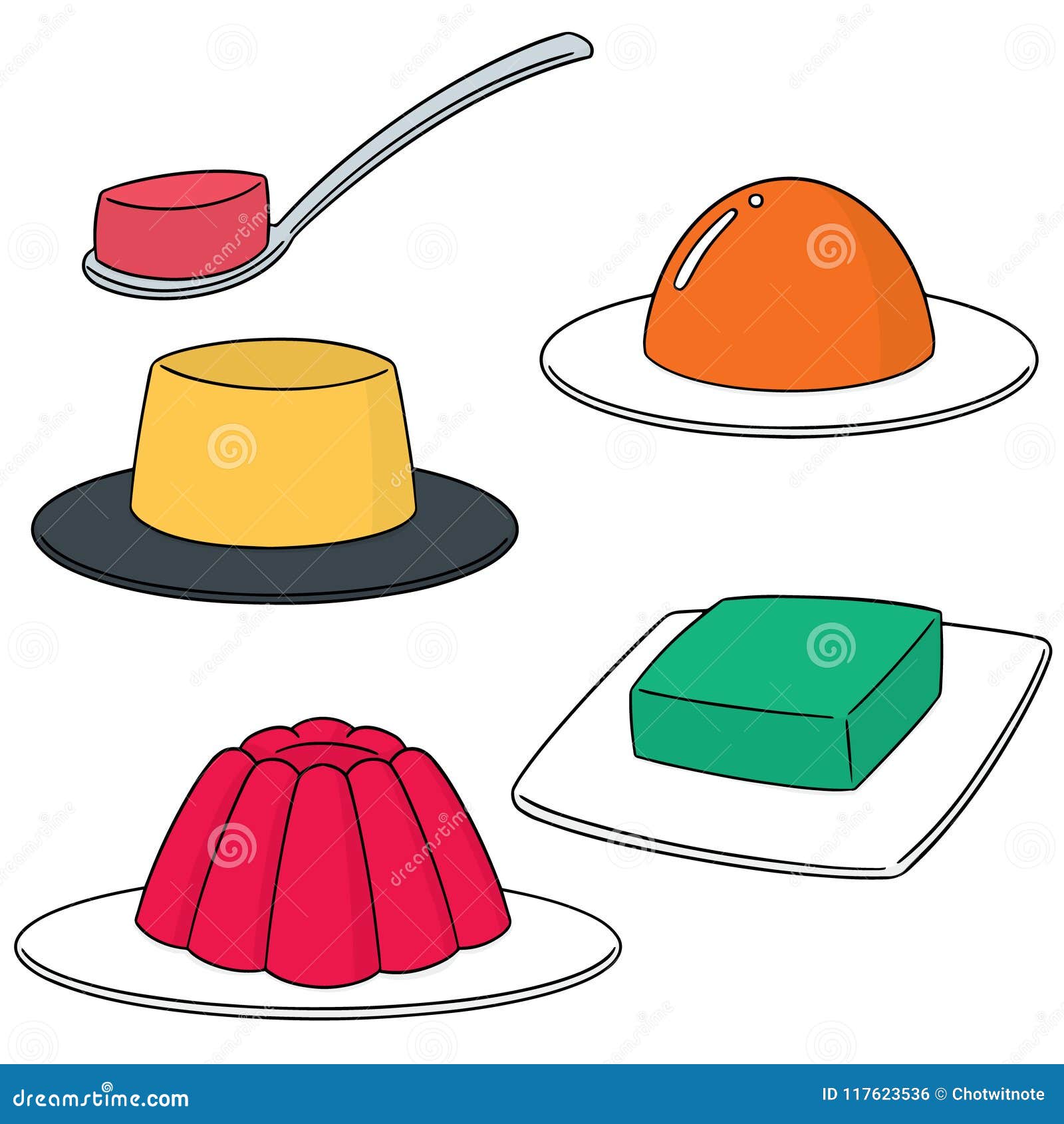 Sistema Del Vector De Jalea Ilustración del Vector - Ilustración de ...