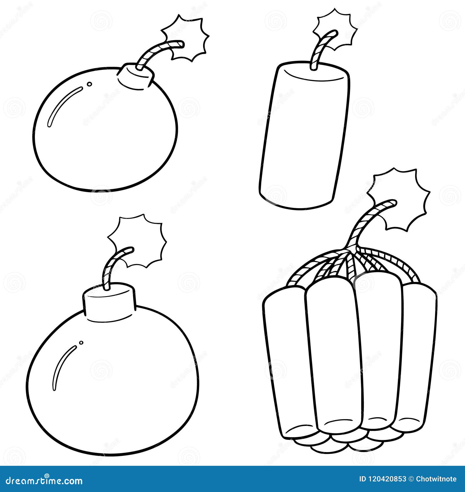 Sistema Del Vector De La Bomba Ilustración del Vector - Ilustración de ...