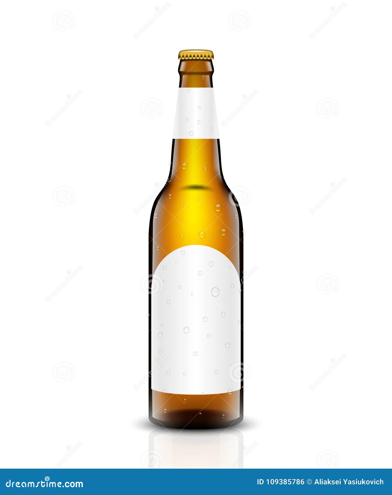 Sistema Del Vector De La Botella De Cerveza Ilustración del Vector ...