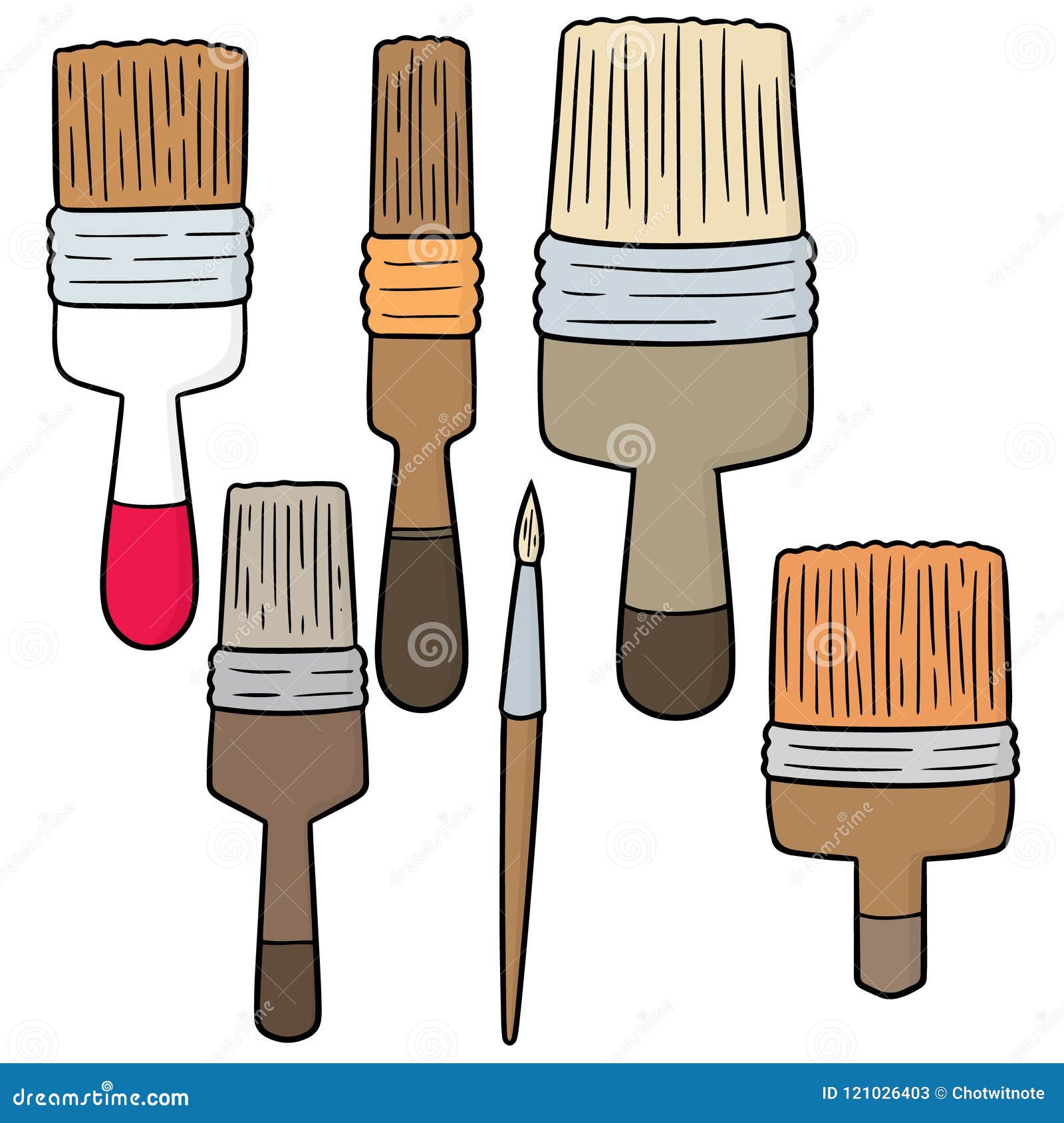Sistema Del Vector De La Brocha Ilustración del Vector - Ilustración de ...