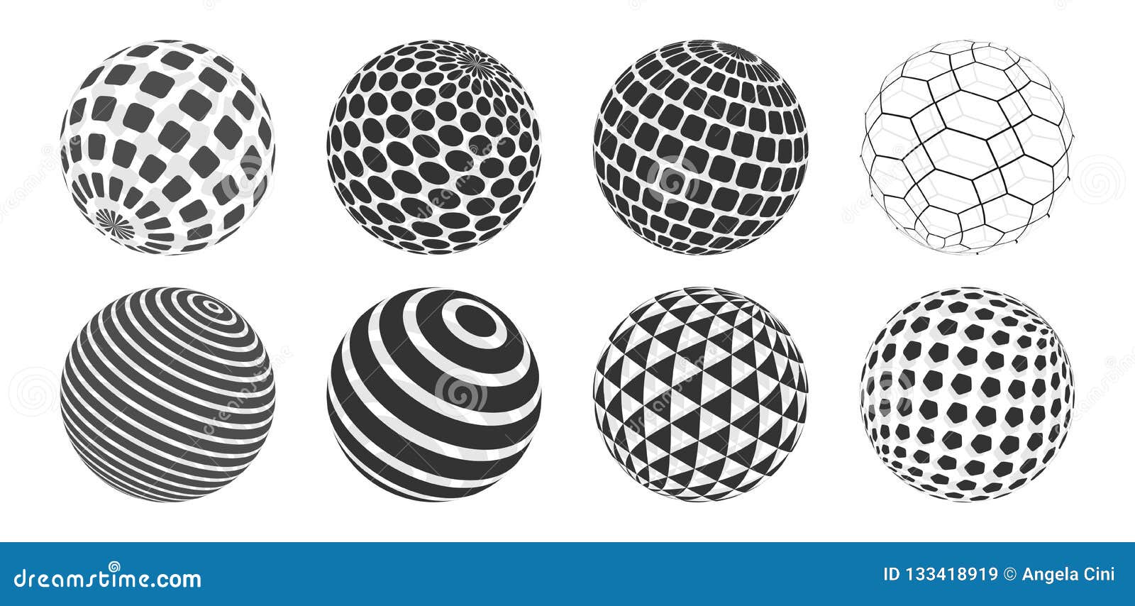 Sistema Del Vector De La Esfera Ilustración del Vector - Ilustración de ...