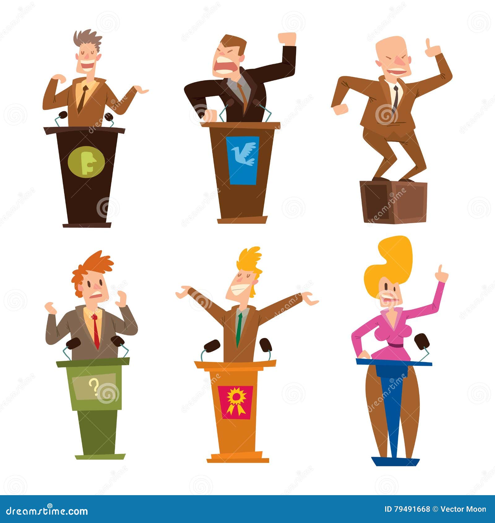 Sistema Del Vector De La Gente De Los Políticos Ilustración del Vector ...