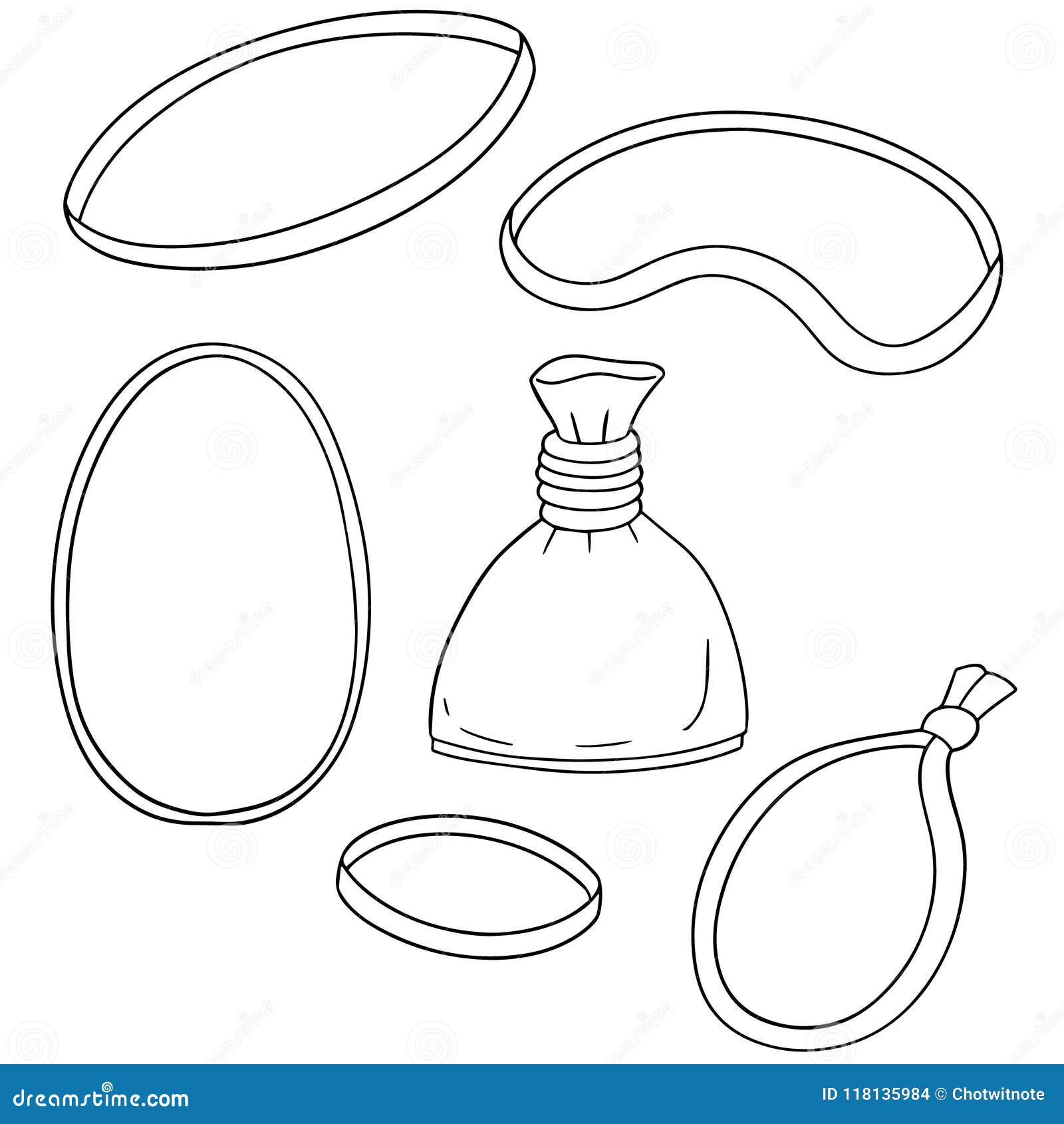 Sistema Del Vector De La Goma Ilustración del Vector - Ilustración de ...