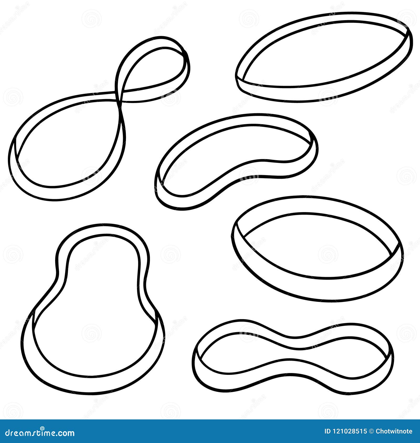 Sistema Del Vector De La Goma Ilustración del Vector - Ilustración de ...