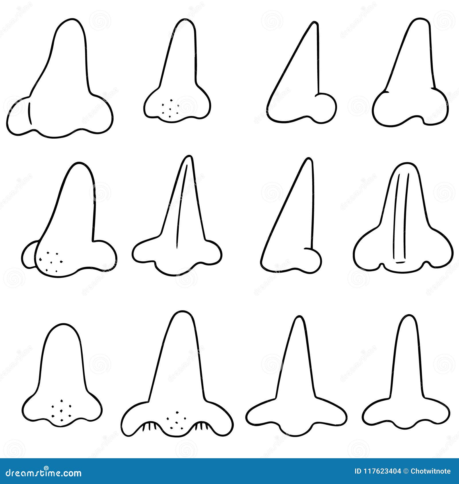 Sistema Del Vector De La Nariz Ilustración del Vector - Ilustración de ...