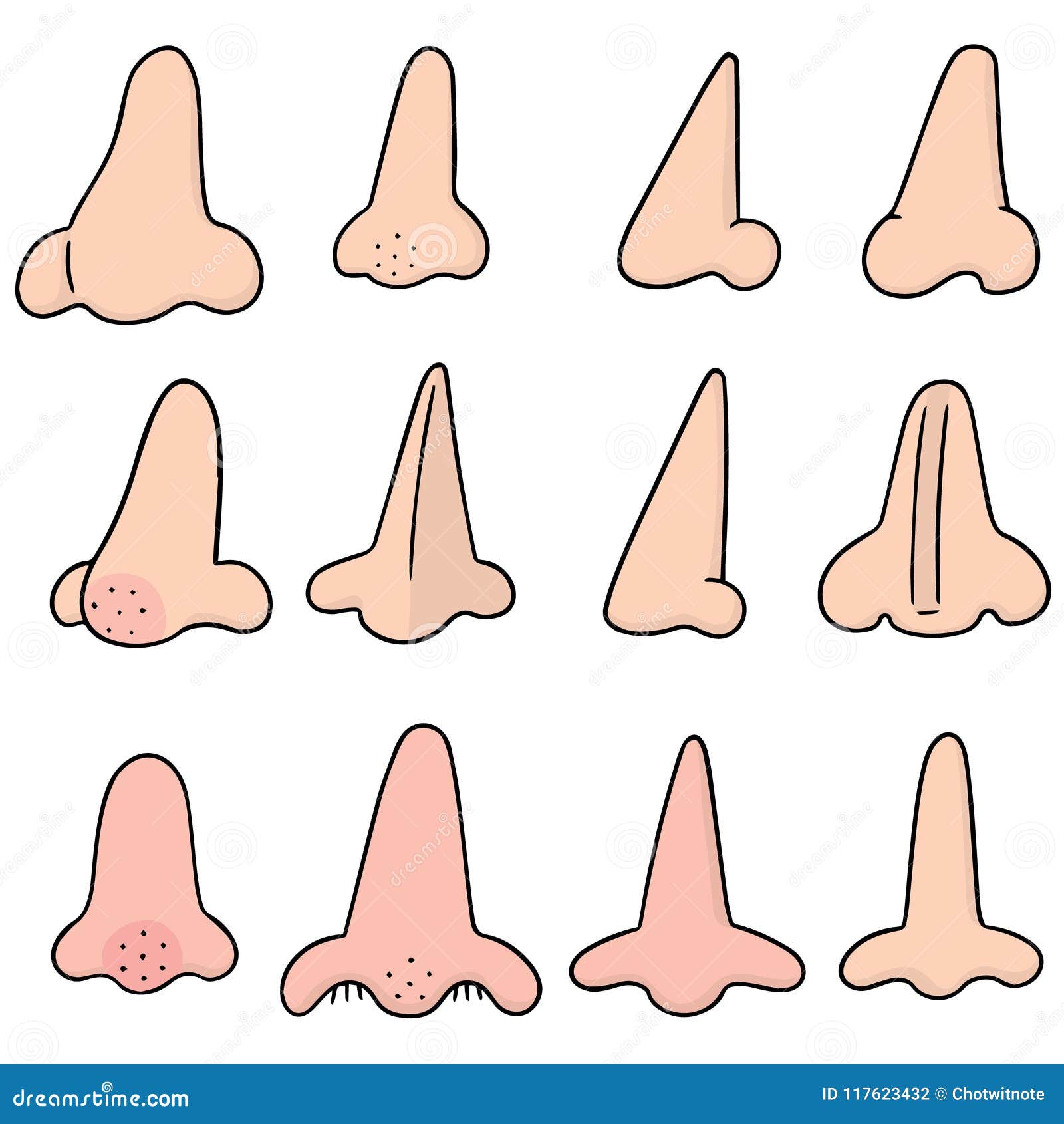 Sistema Del Vector De La Nariz Ilustración del Vector - Ilustración de ...