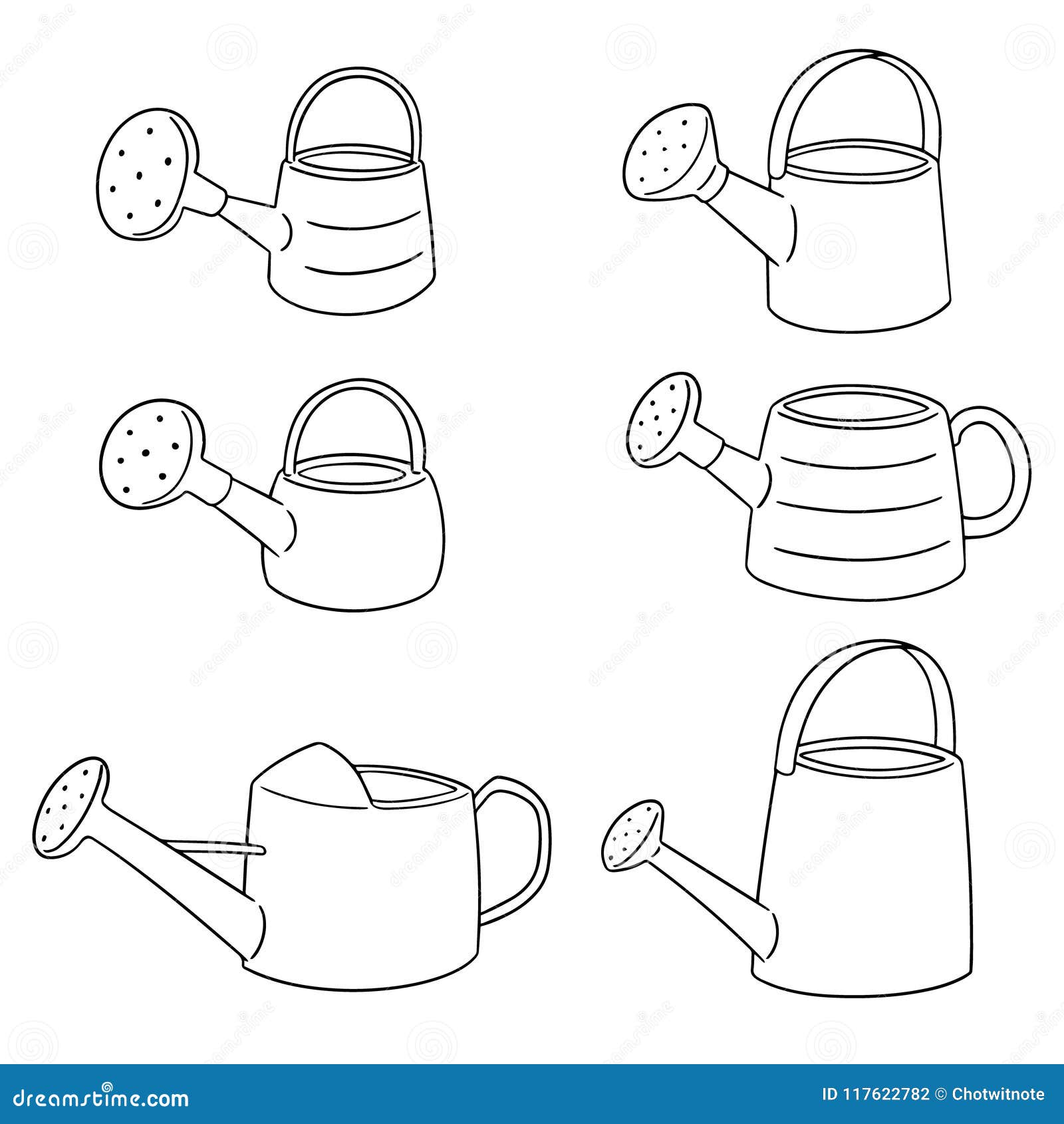 Sistema Del Vector De La Regadera Ilustración del Vector - Ilustración ...