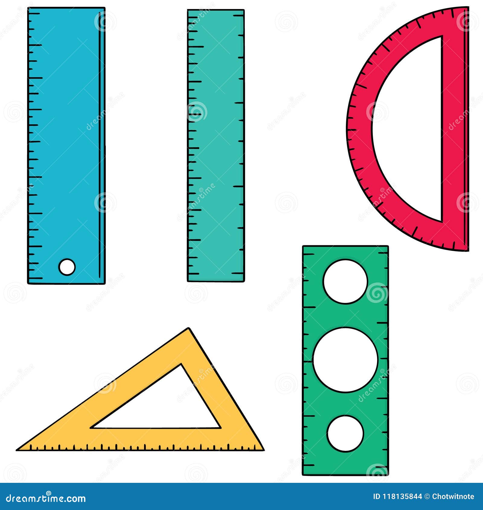 Sistema Del Vector De La Regla Ilustración del Vector - Ilustración de ...
