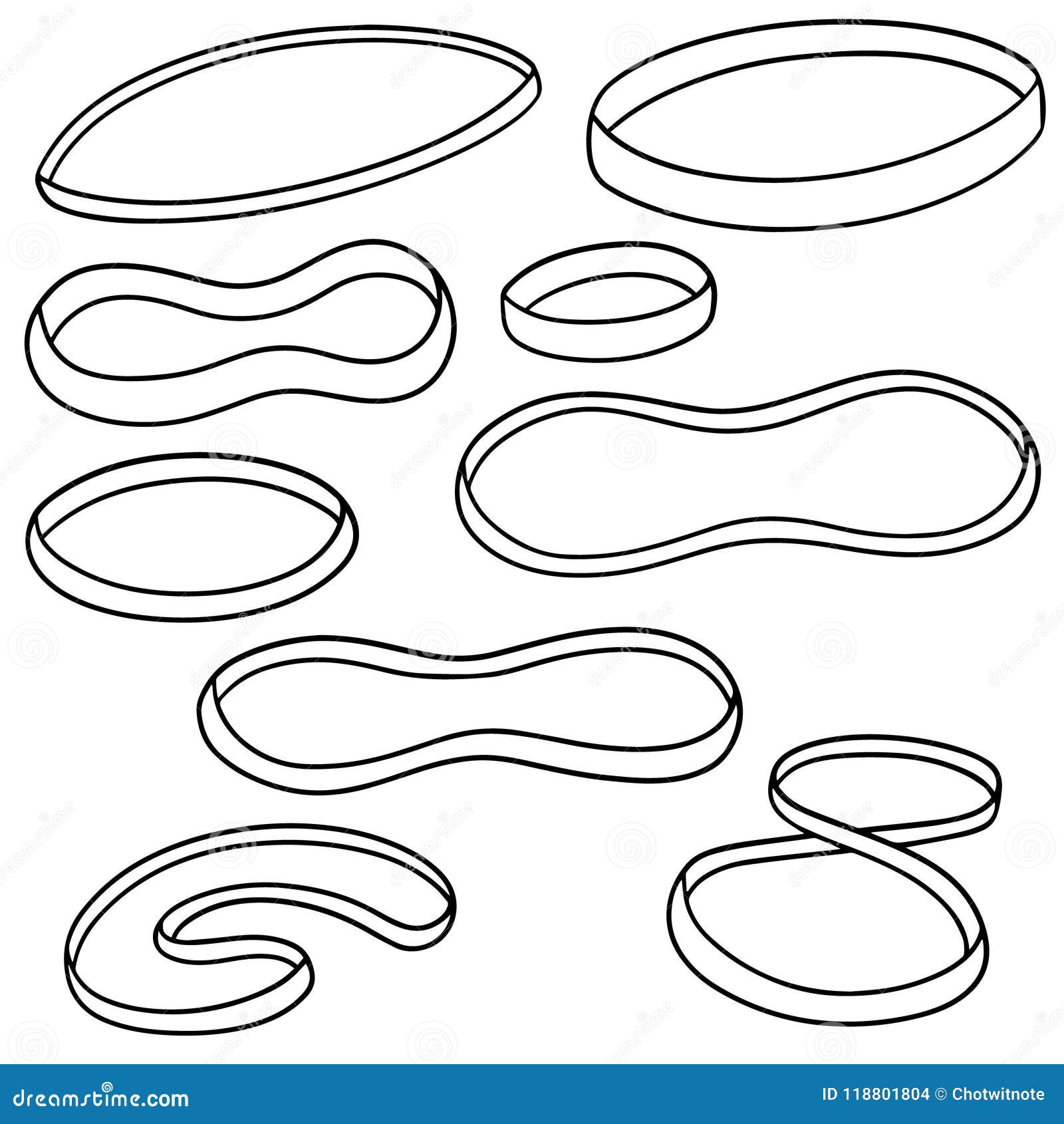 Sistema Del Vector De Las Gomas Ilustración del Vector - Ilustración de ...