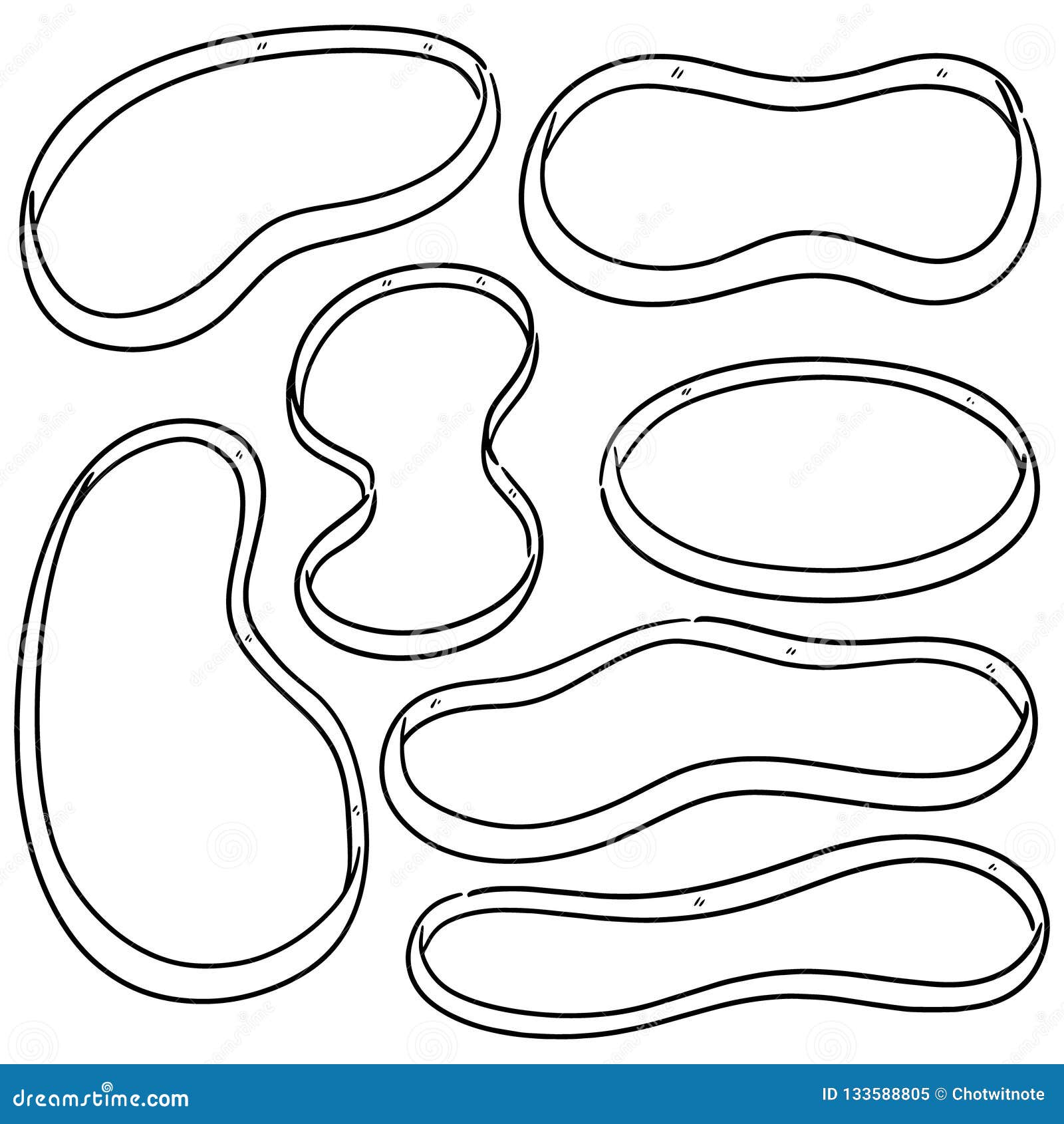 Sistema Del Vector De Las Gomas Ilustración del Vector - Ilustración de ...