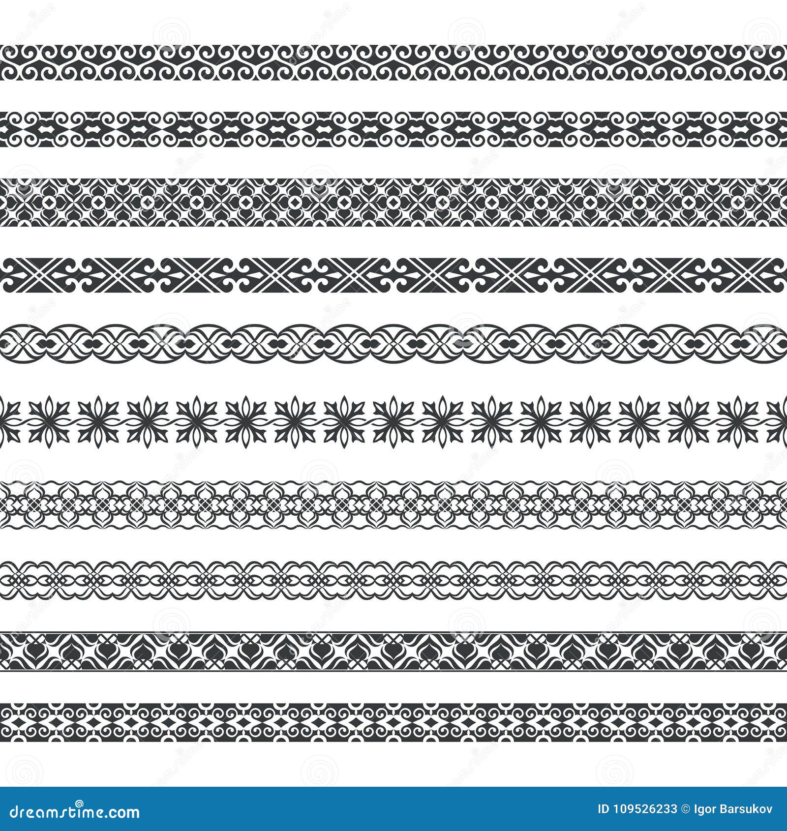 Sistema Del Vector De Monocromo Ilustración del Vector - Ilustración de ...