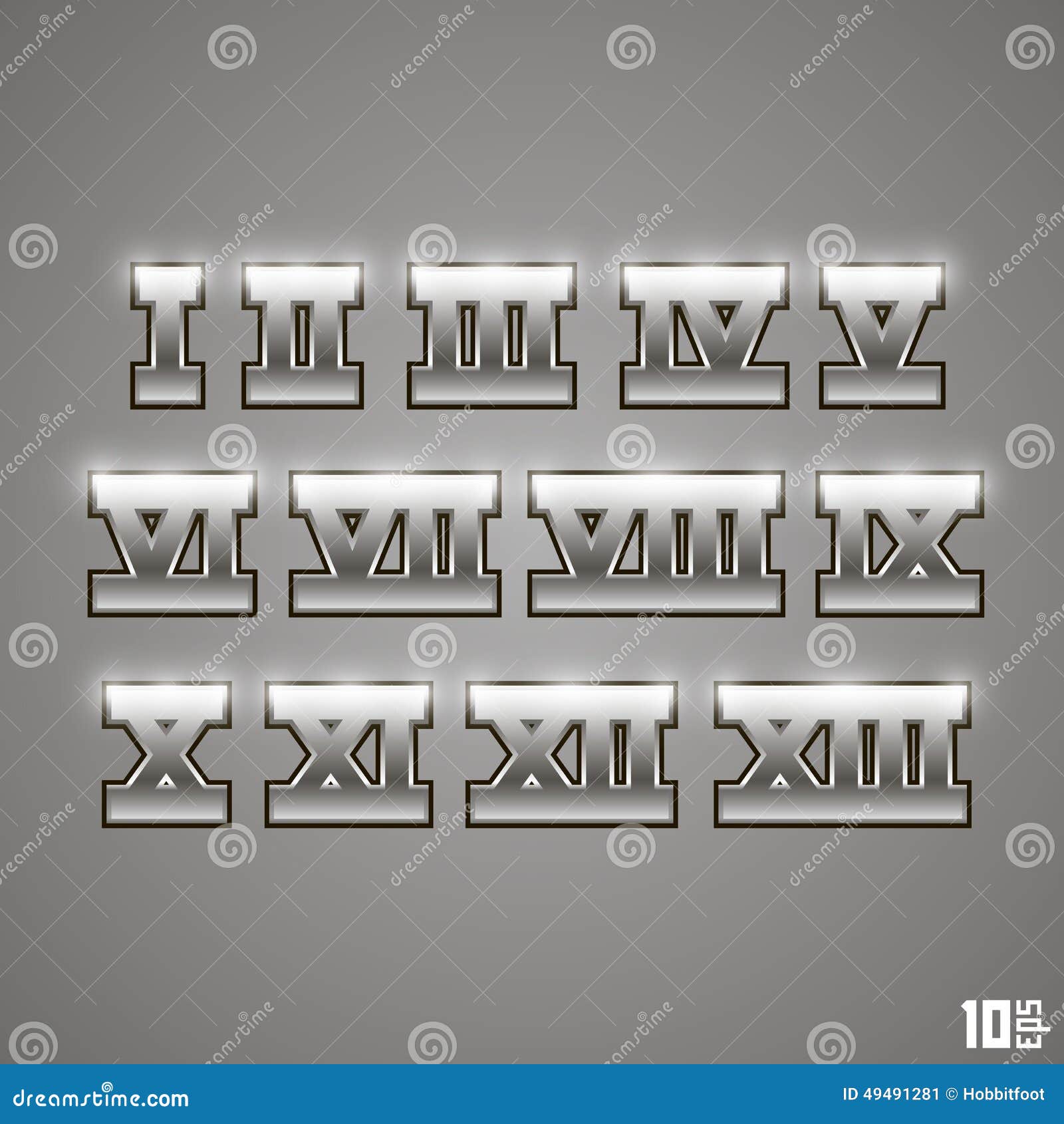 Sistema Del Vector De Roman Numerals Ilustración del Vector ...