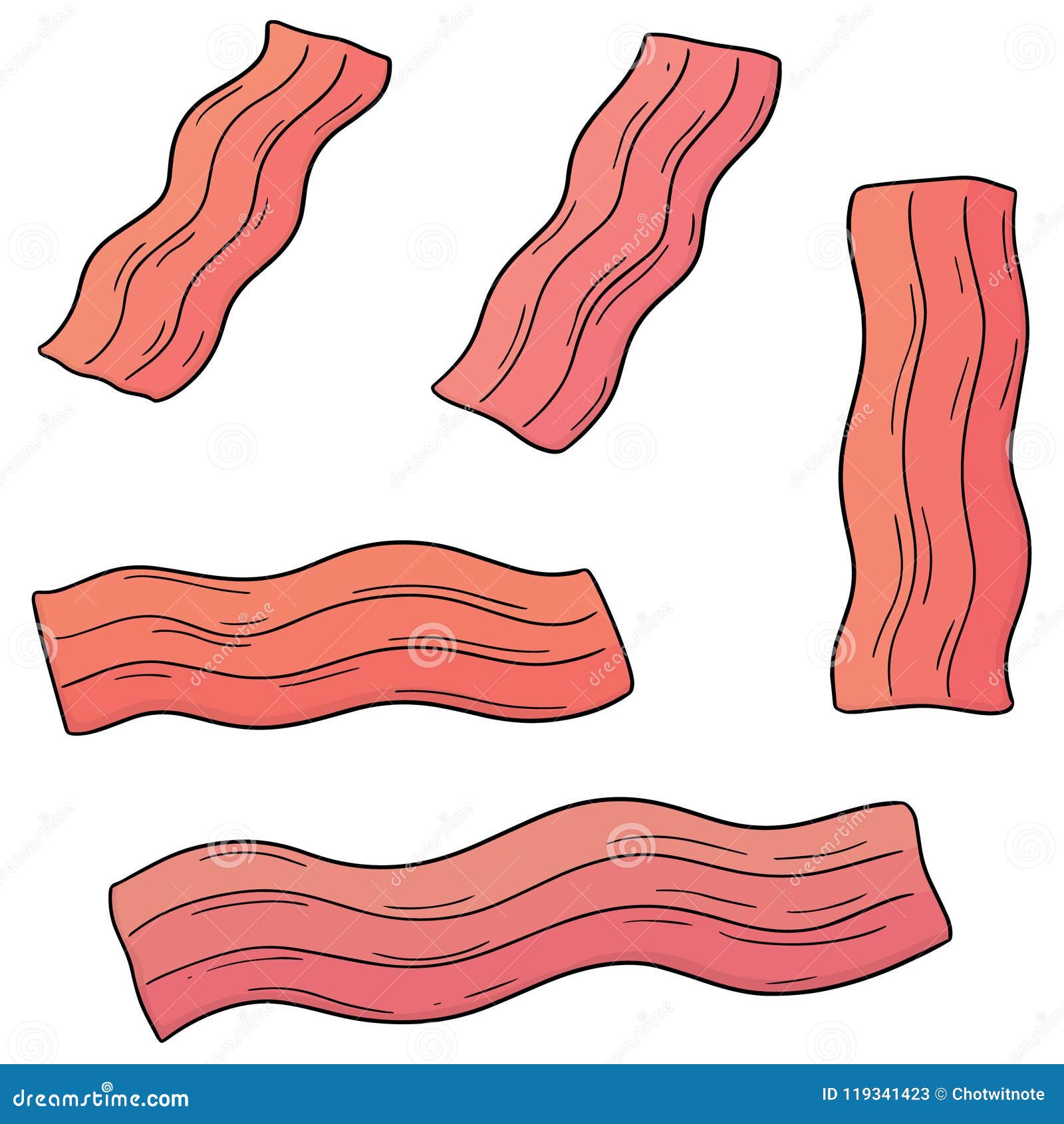 Sistema Del Vector De Tocino Ilustración del Vector - Ilustración de ...