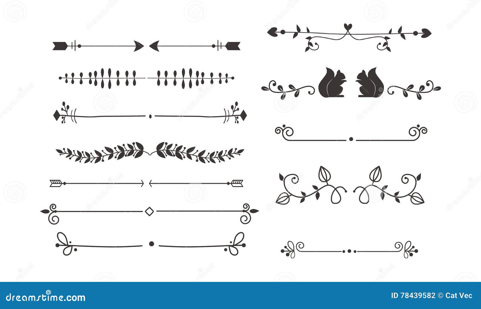 Sistema Del Vector Del Deccoration De Los Separadores Del Texto ... Sistema Del Vector Del Deccoration De Los Separadores Del Texto ...