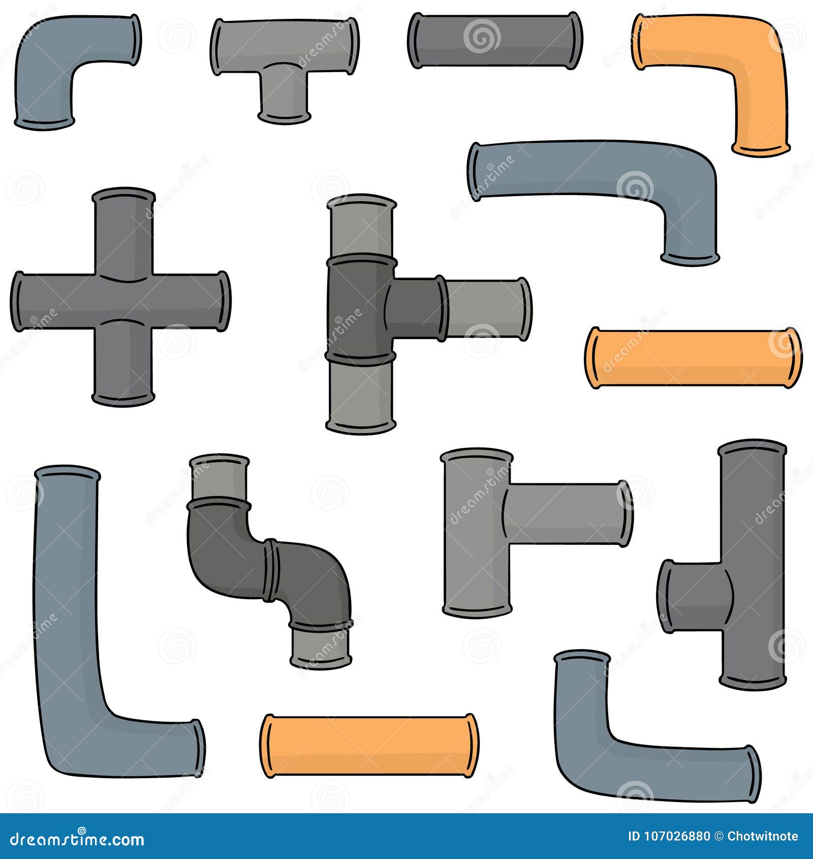 Sistema Del Vector Del Tubo Ilustración del Vector - Ilustración de ...