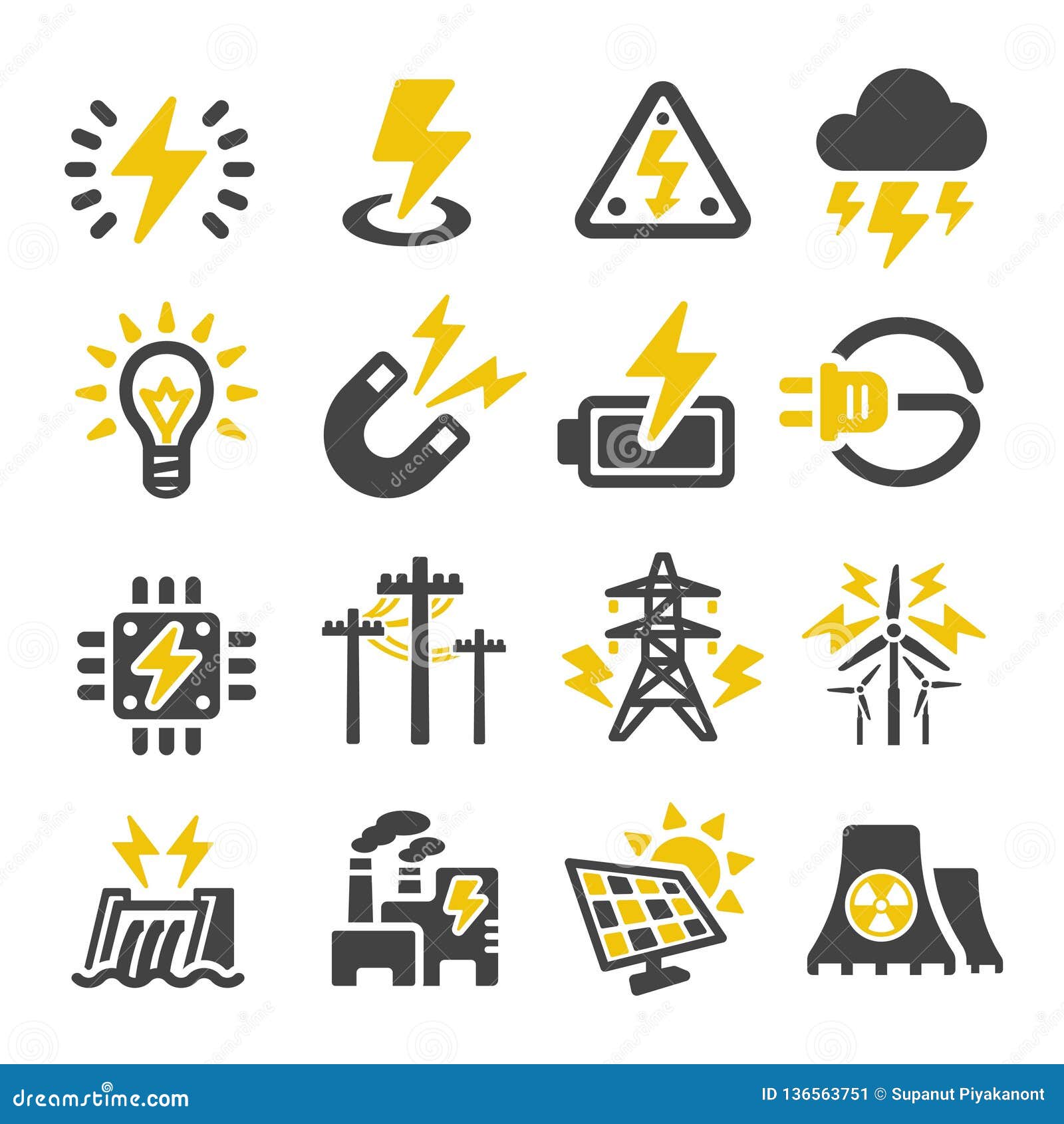 Sistema Eléctrico Del Icono Ilustración del Vector - Ilustración de ...