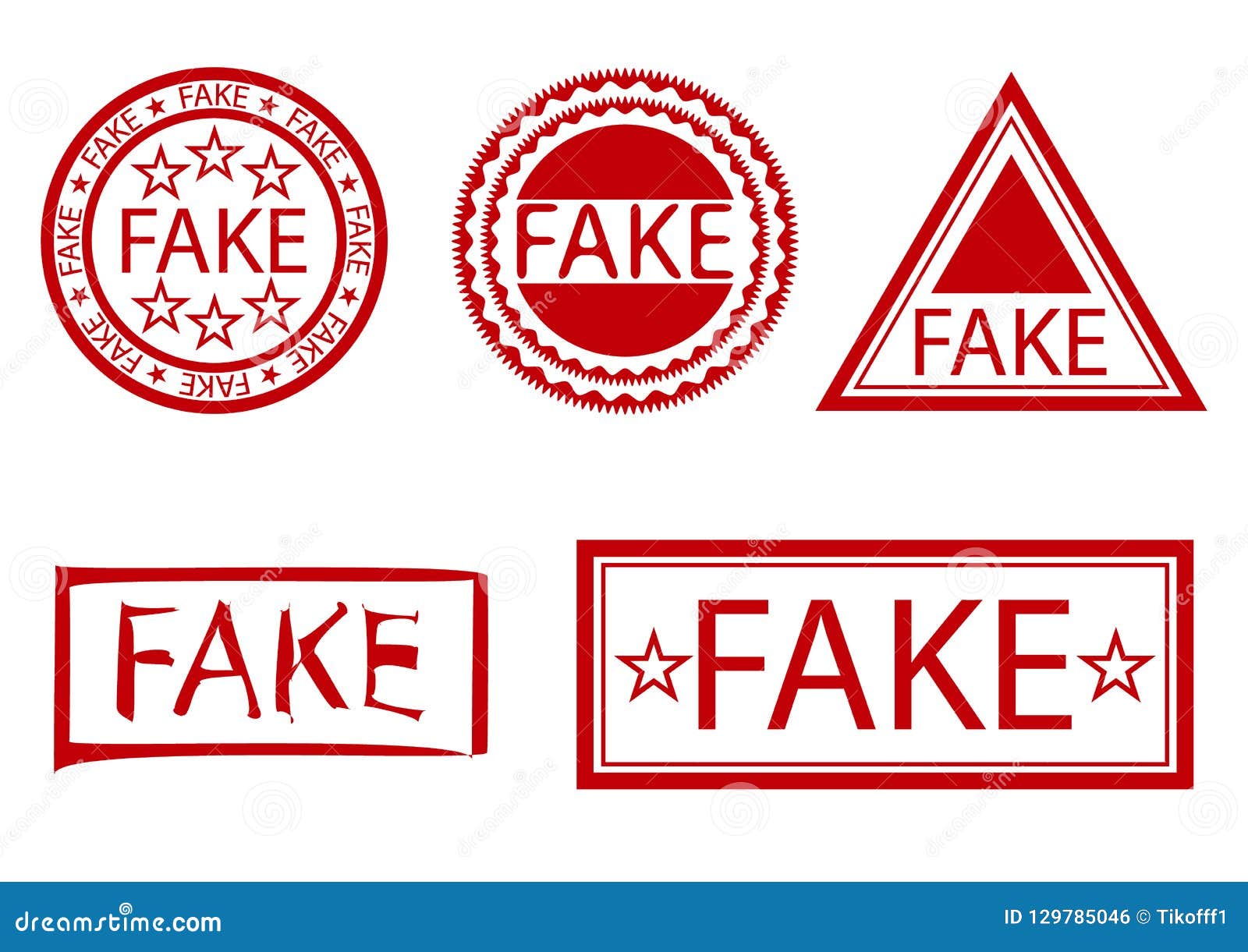 Sistema falso del sello ilustración del vector. Ilustración de muestra ...