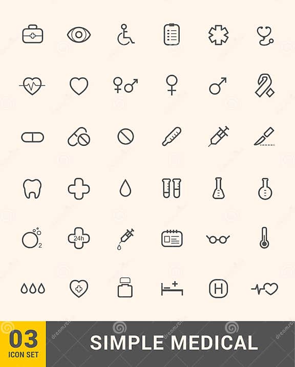 Sistema Fino Del Diseño De Los Iconos Del Vector Iconos Médicos Fijados ... Sistema Fino Del Diseño De Los Iconos Del Vector Iconos Médicos Fijados ...