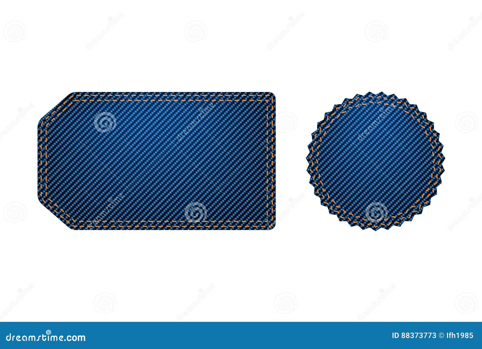 Sistema Grande De Las Etiquetas Azules Ilustración del Vector ...