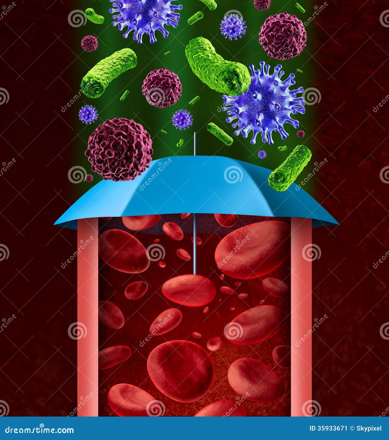 Sistema immunitario umano illustrazione di stock. Illustrazione di ...