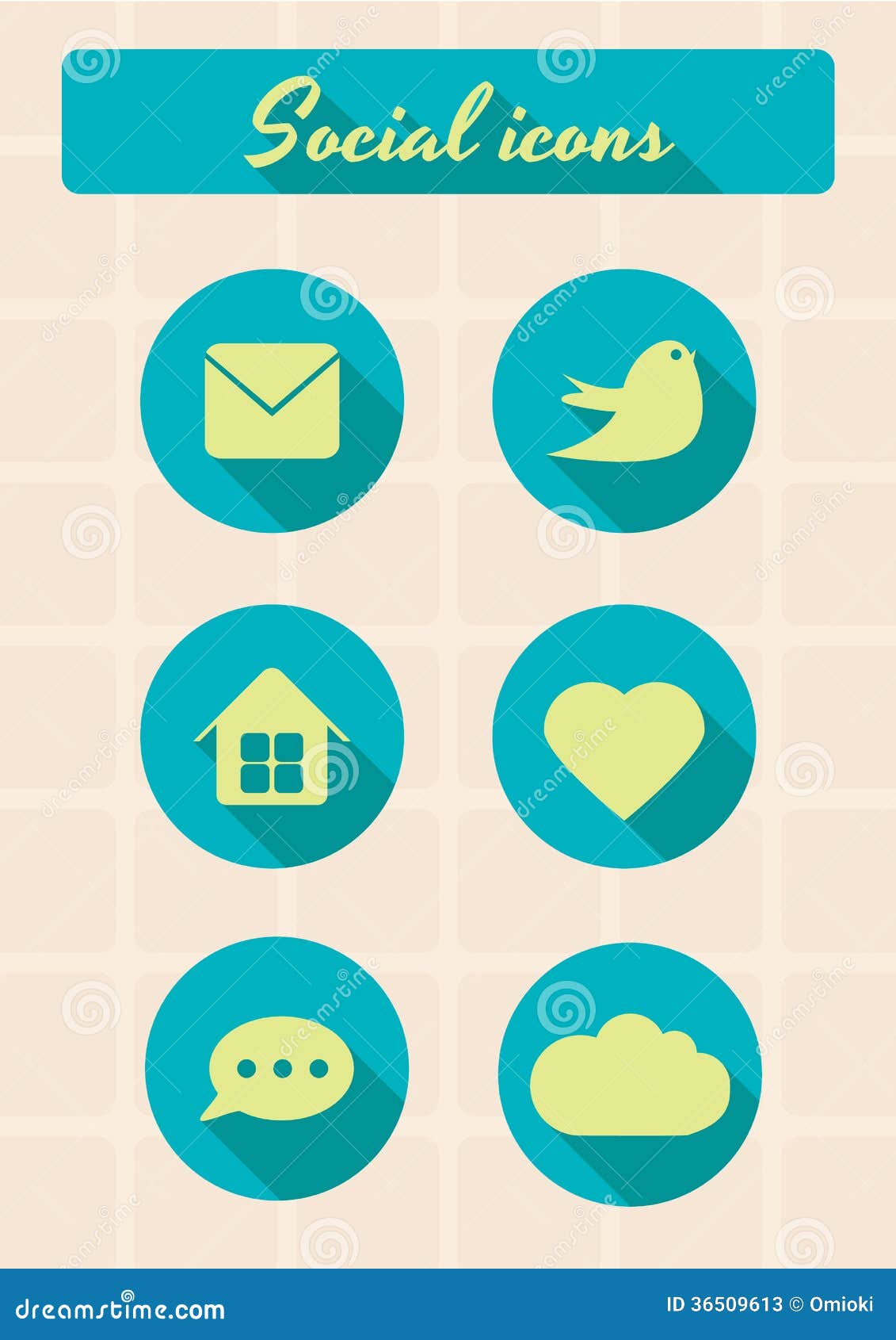 Sistema Retro De Los Iconos Sociales Ilustración del Vector ...