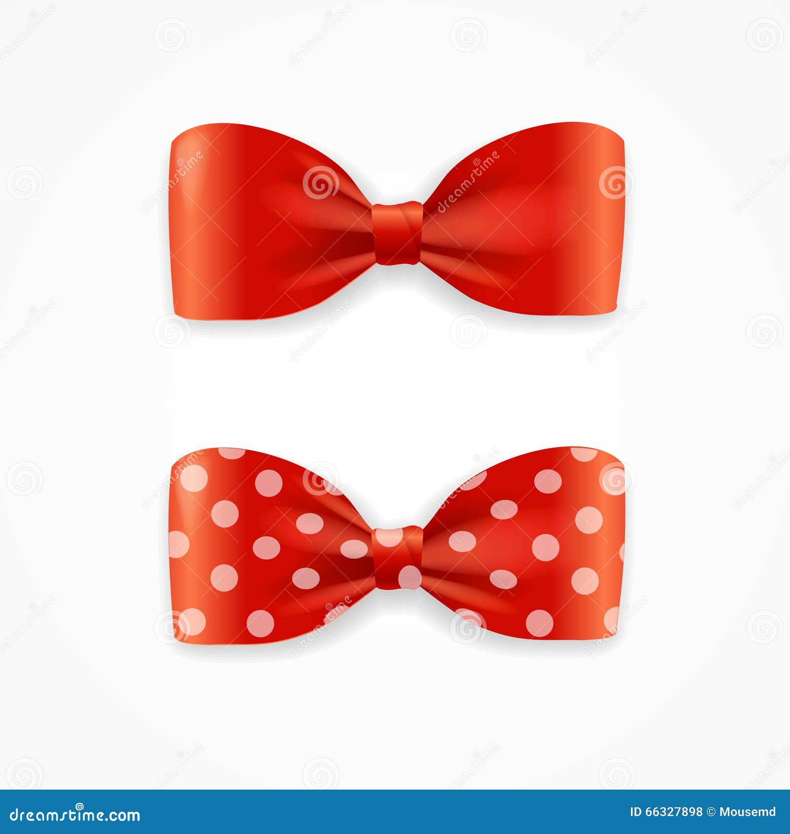 Sistema Rojo De La Corbata De Lazo Vector Ilustración del Vector ...