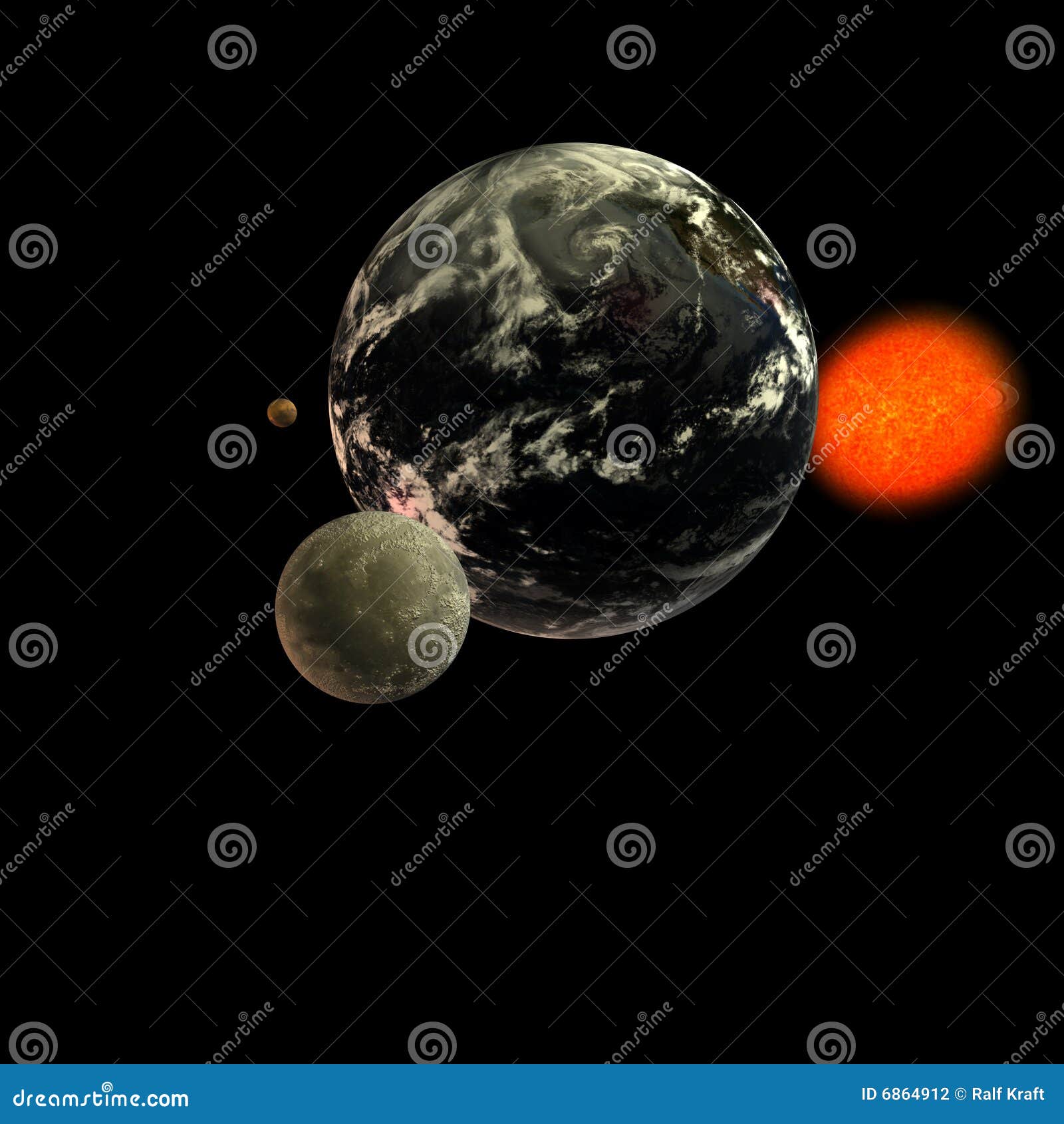 Sistema Solar - Terra Sun Da Lua Imagem. Imagem: 6864912