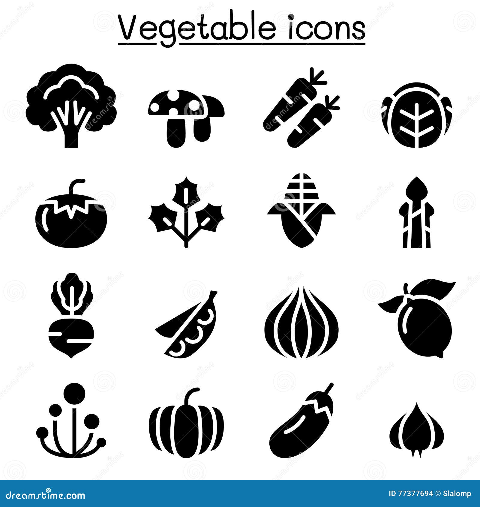 Sistema vegetal del icono stock de ilustración. Ilustración de menta ...