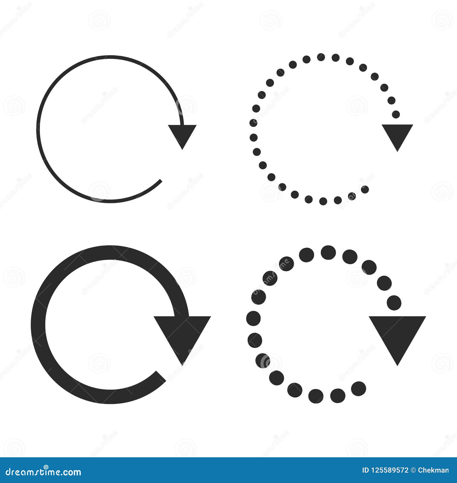 Sistemas De Flechas Circulares Negras Ilustración Del Vector Stock de ilustración - Ilustración ...