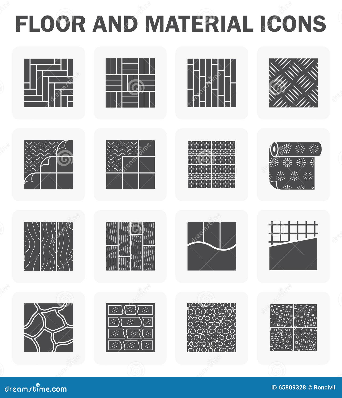 Sistemas De Los Iconos Del Piso Ilustración del Vector - Ilustración de ...