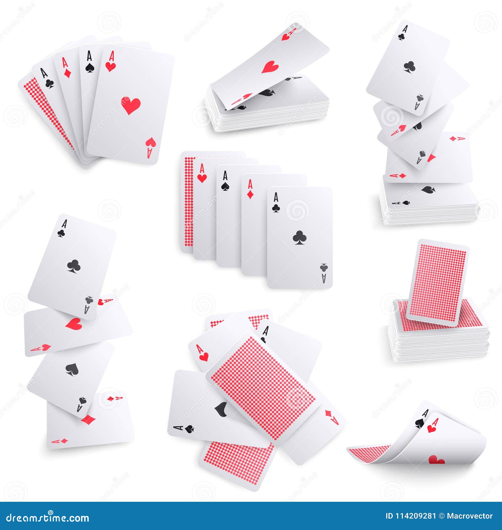 Sistemas Realistas De Los Naipes Ilustración del Vector - Ilustración ...