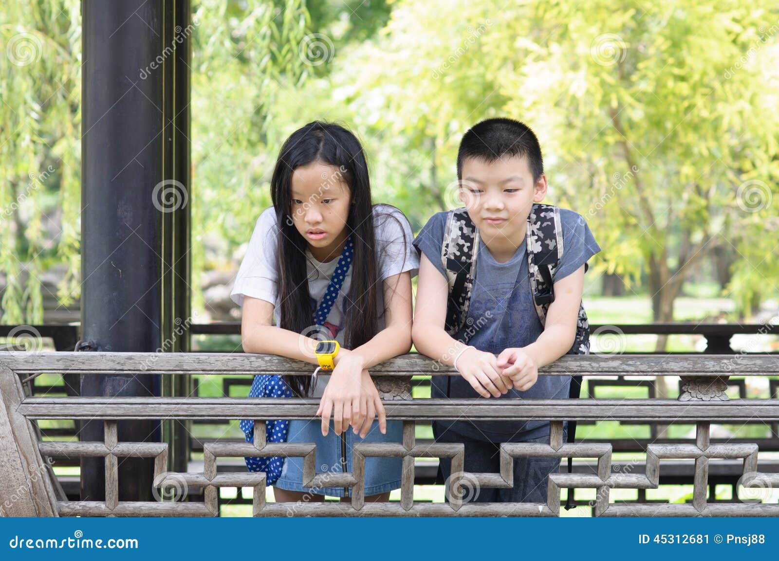 Sister and brother talking stock image. Image of female - 45312681